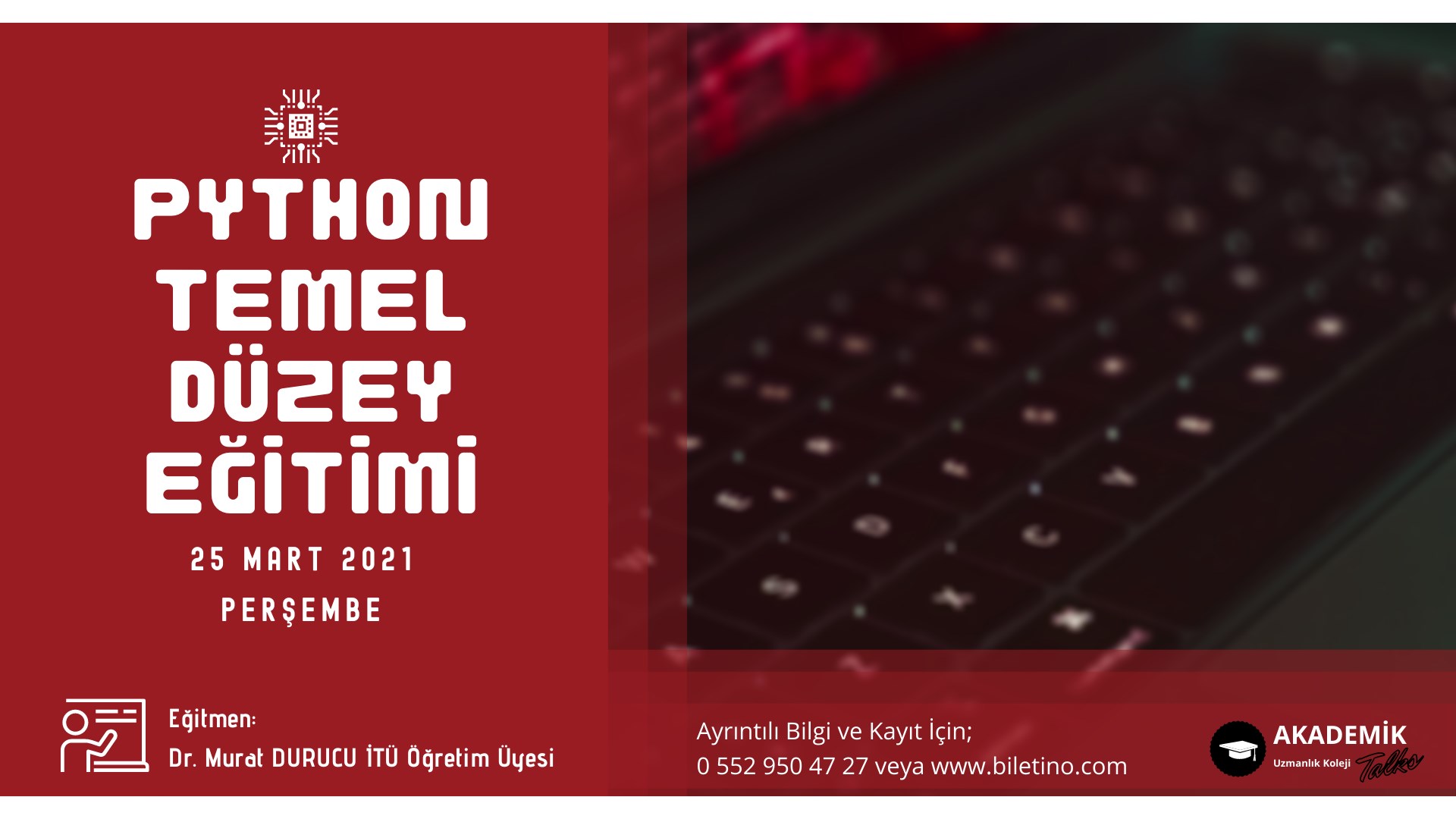 PYTHON Temel Düzey Eğitimi | 25 Mart 2021 | Akademi Talks - Online ...
