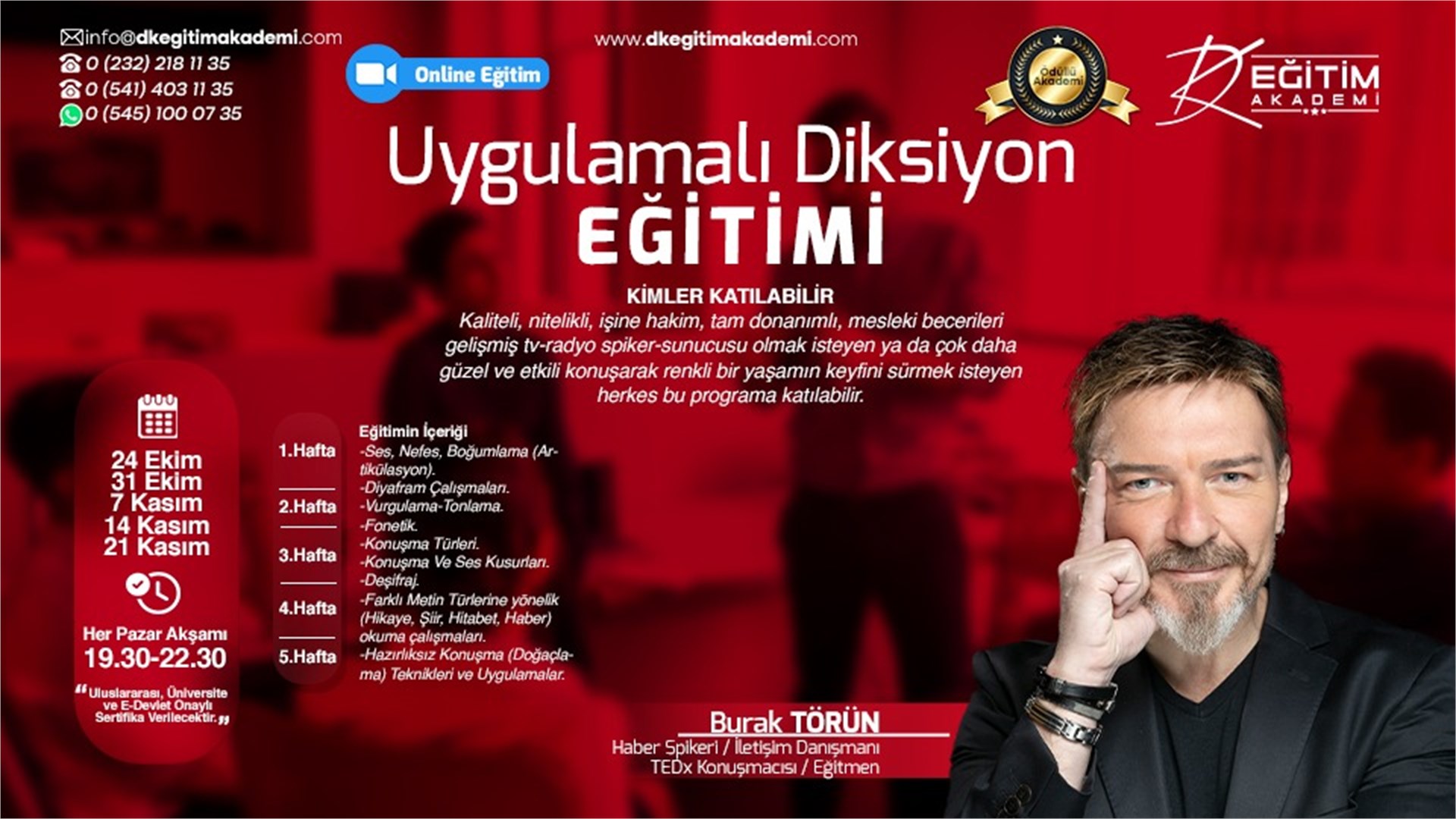 Uygulamalı Diksiyon Eğitimi | 24 Ekim 2021 | Zoom | Biletino