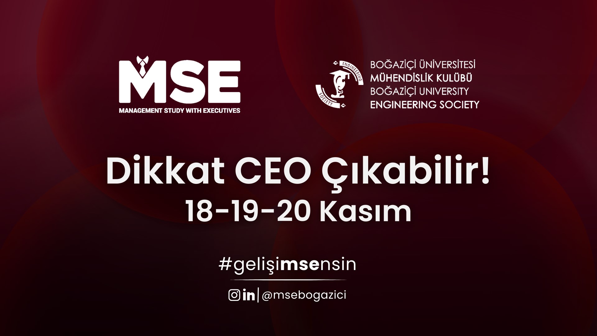 Management Study with Executives (MSE) | 18 November 2022 | Boğaziçi ...