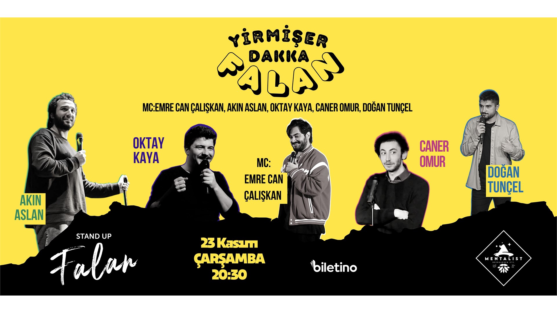 YİRMİŞER DAKİKA FALAN | 23 November 2022 | Mentalist | Biletino
