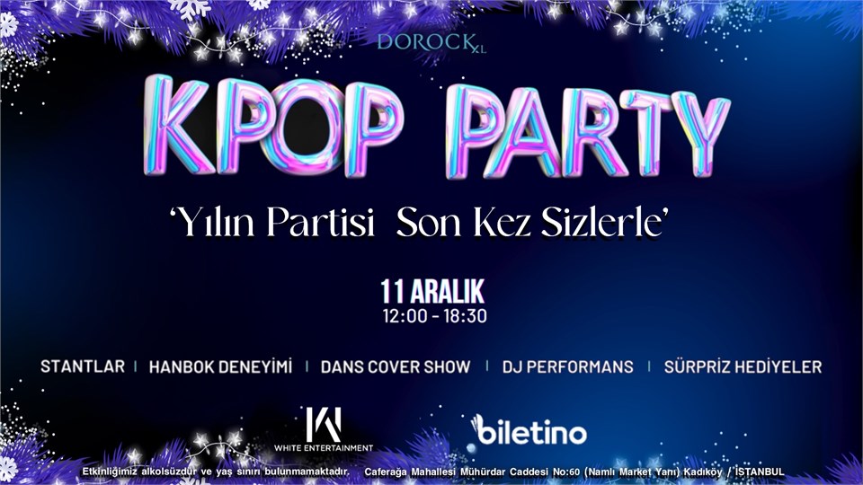 KPOP PARTY | 11 Aralık 2022 | Dorock XL | Biletino