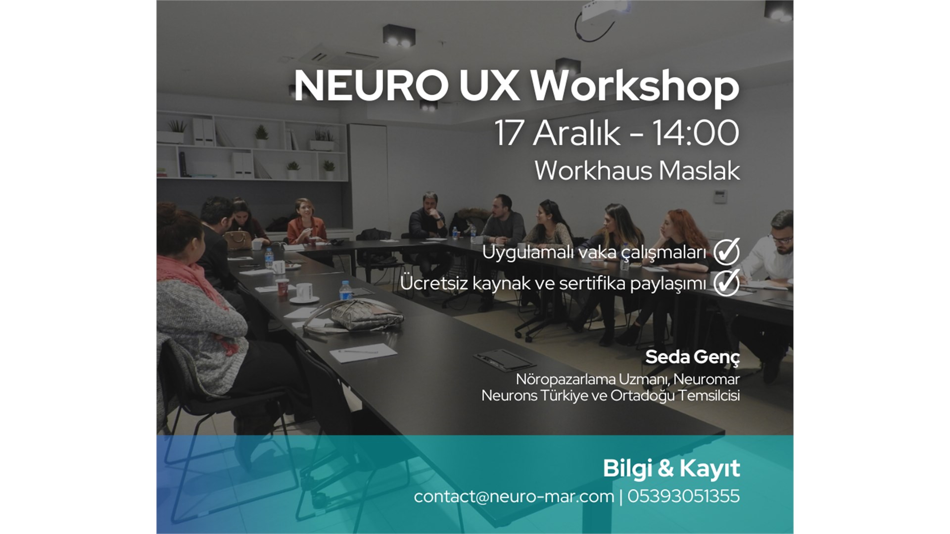 NEURO UX Workshop | 17 December 2022 | Workhaus | Biletino