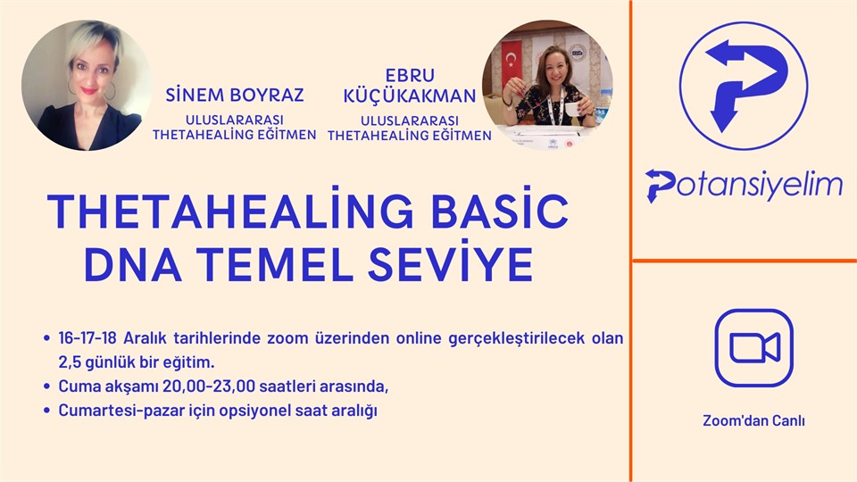 Thetahealing Basic DNA Temel Seviye | 16 Aralık 2022 | Zoom | Biletino