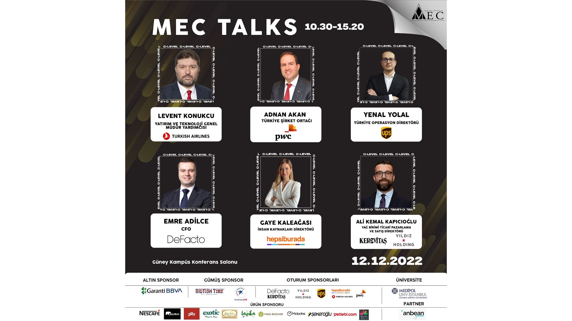 MEC Talks C-Level'22 | 12 December 2022 | İstanbul Medipol Üniversitesi ...