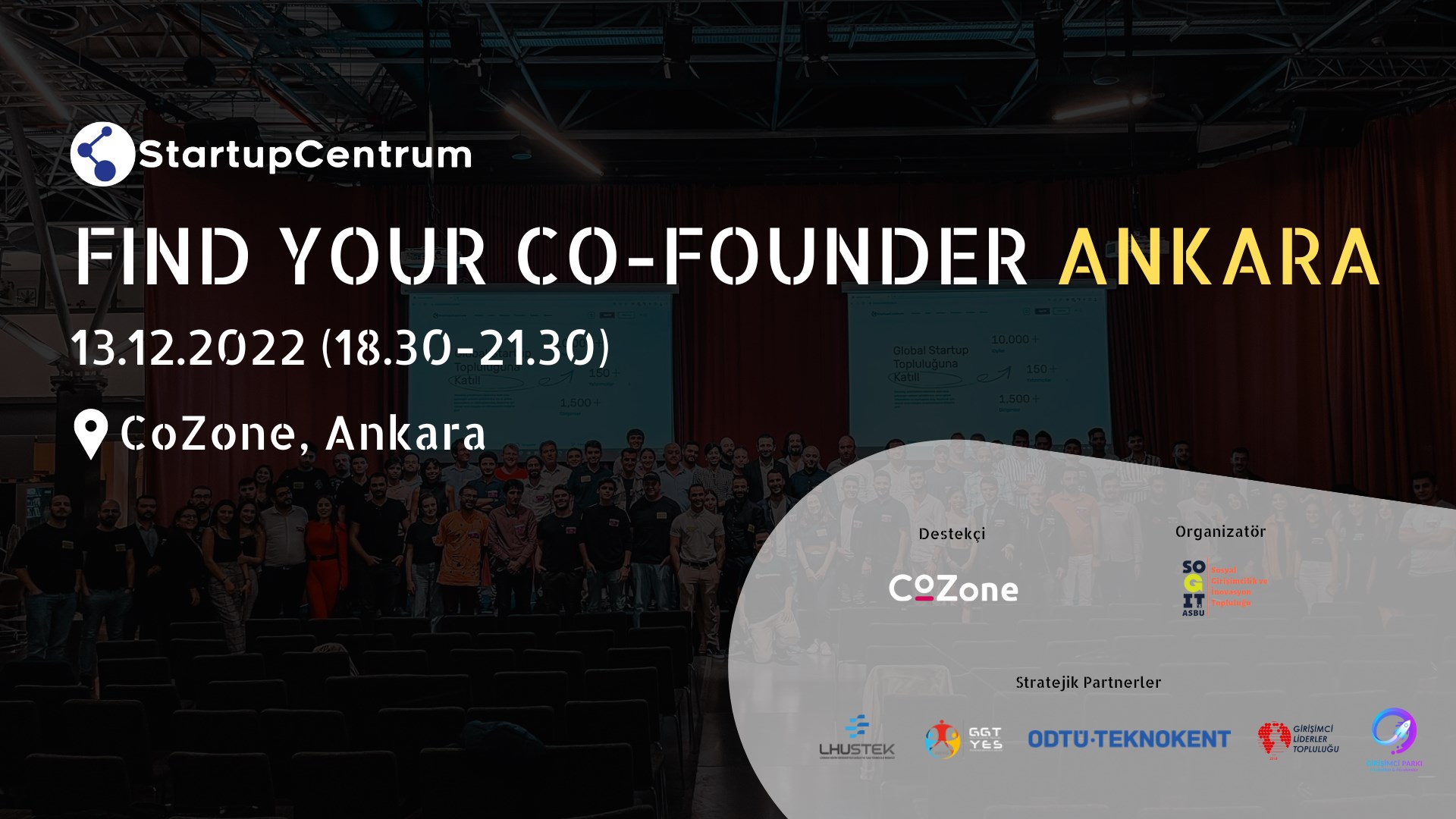 Find Your Co-Founder Ankara | 13 December 2022 | CoZone | Biletino
