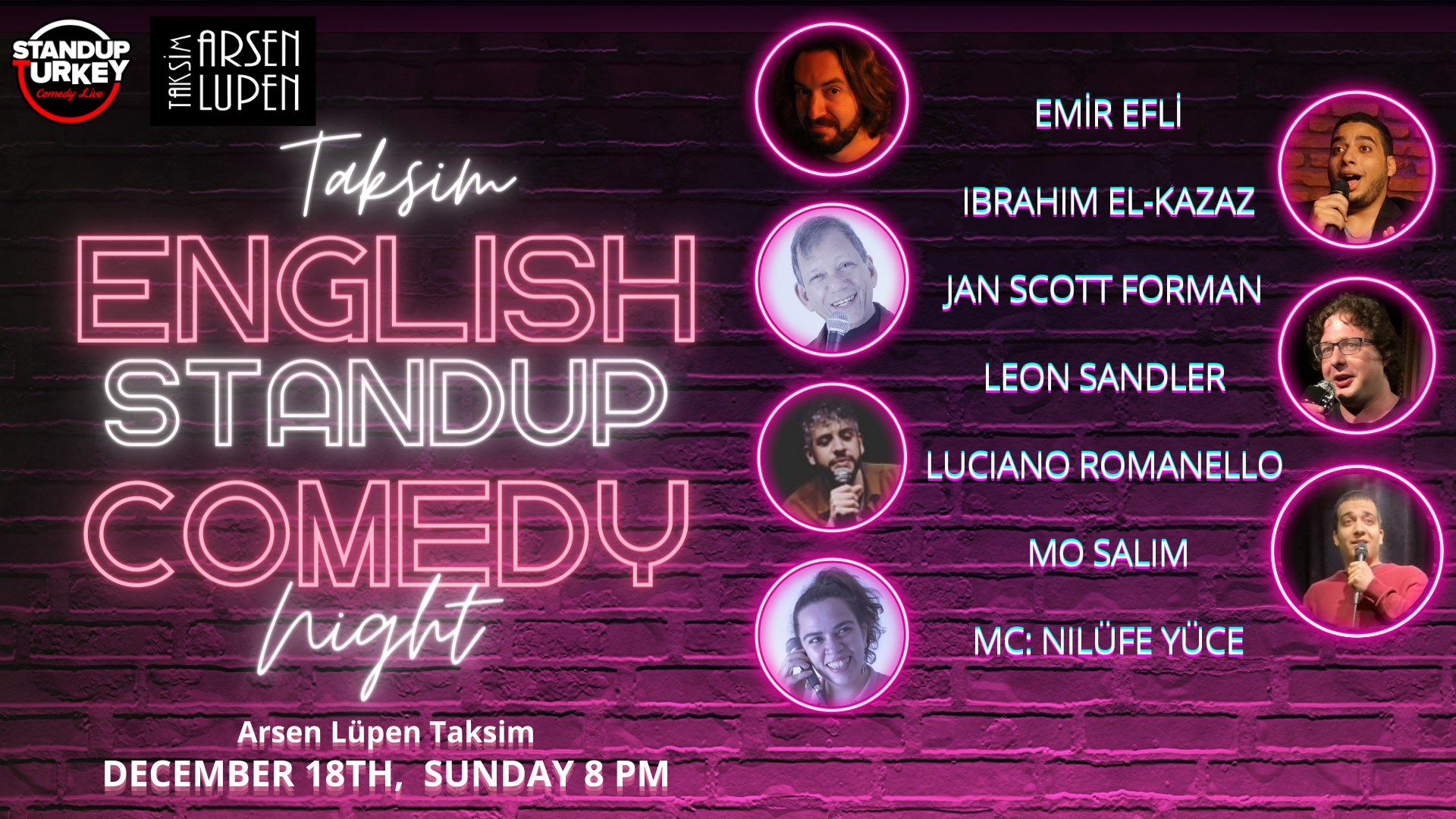 Standup Turkey: English Comedy Show | 18 December 2022 | Arsen Lüpen ...