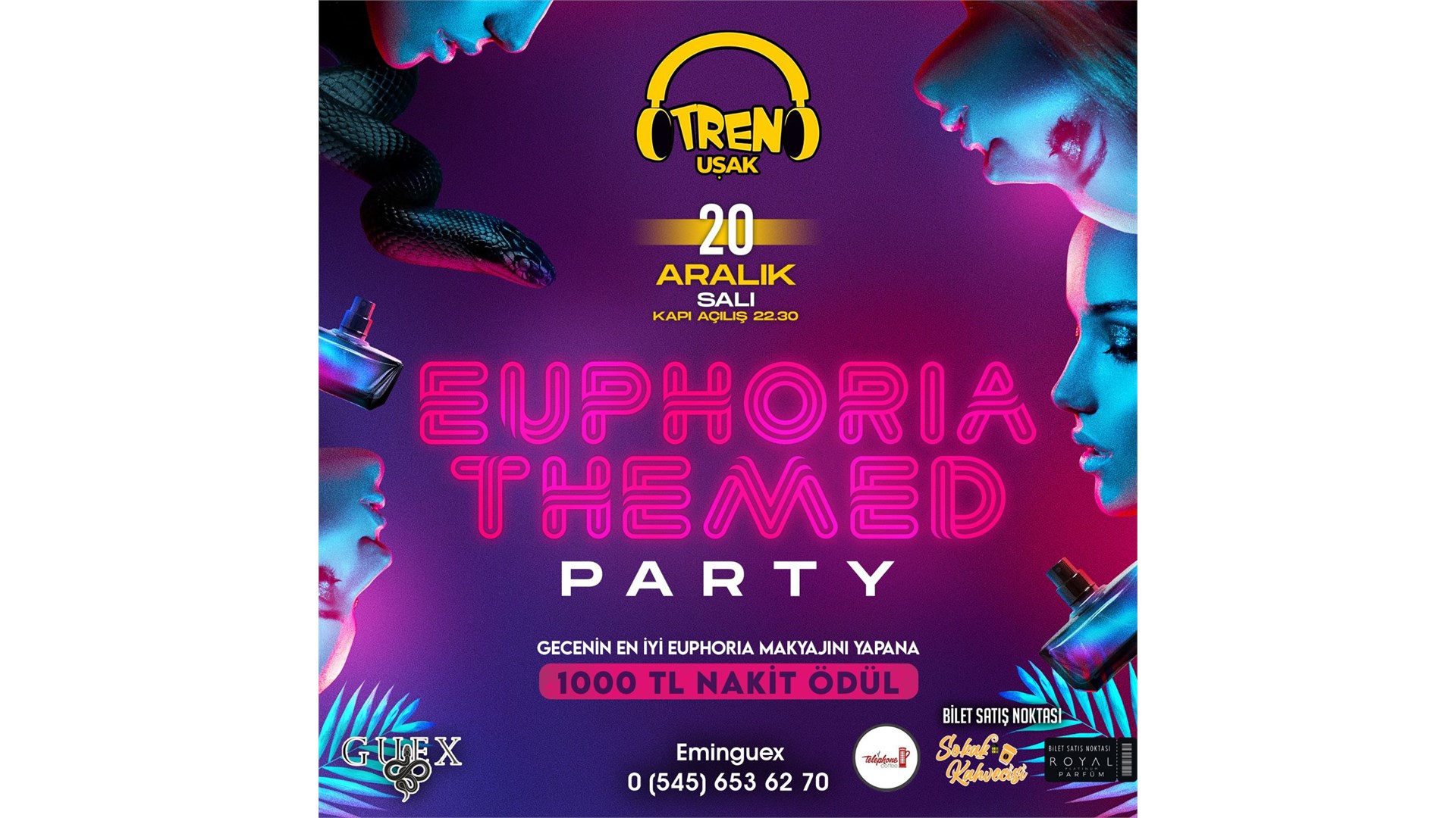 Euphoria Themed Party | 15 December 2022 | tren uşak | Biletino