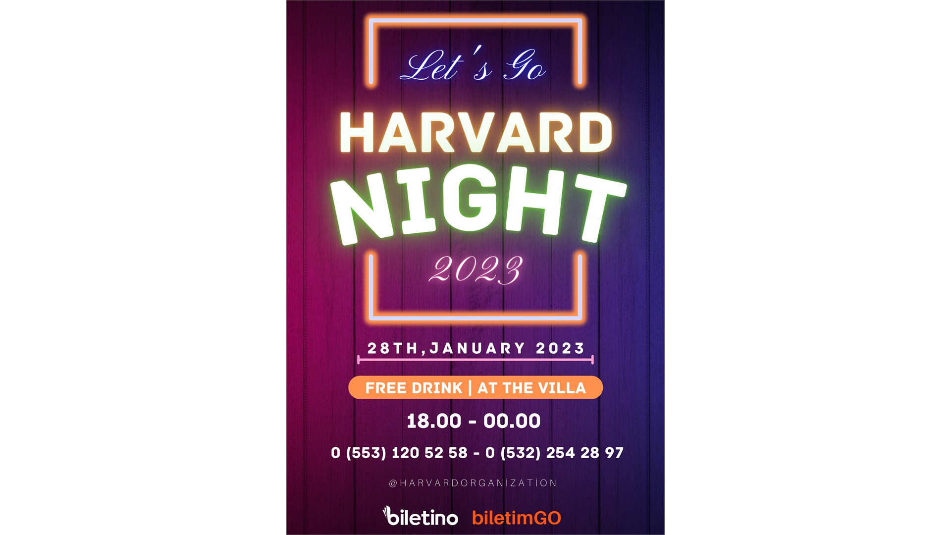 Harvard Party | 28 January 2023 | Sarıyer Sahili | Biletino