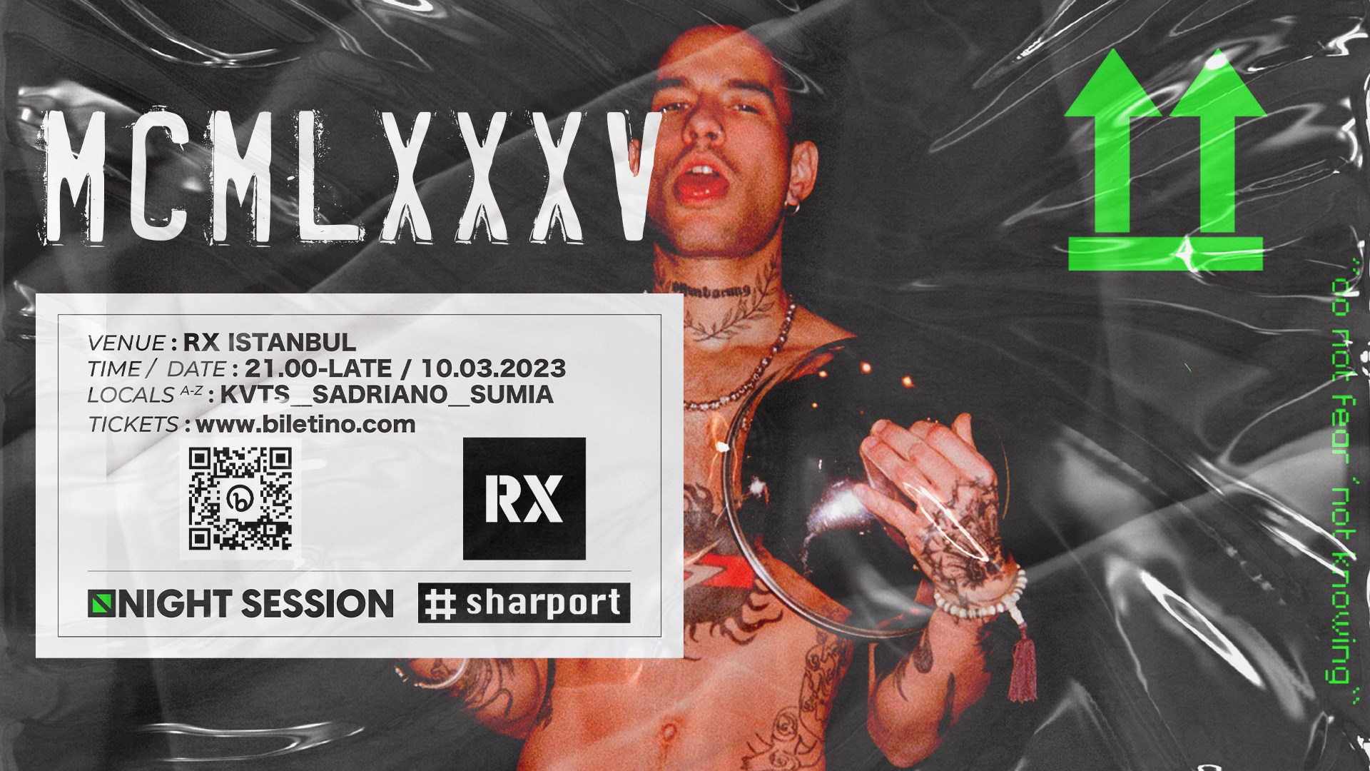 Night Session Presents: MCMLXXXV | 10 Mart 2023 | Rx Istanbul | Biletino