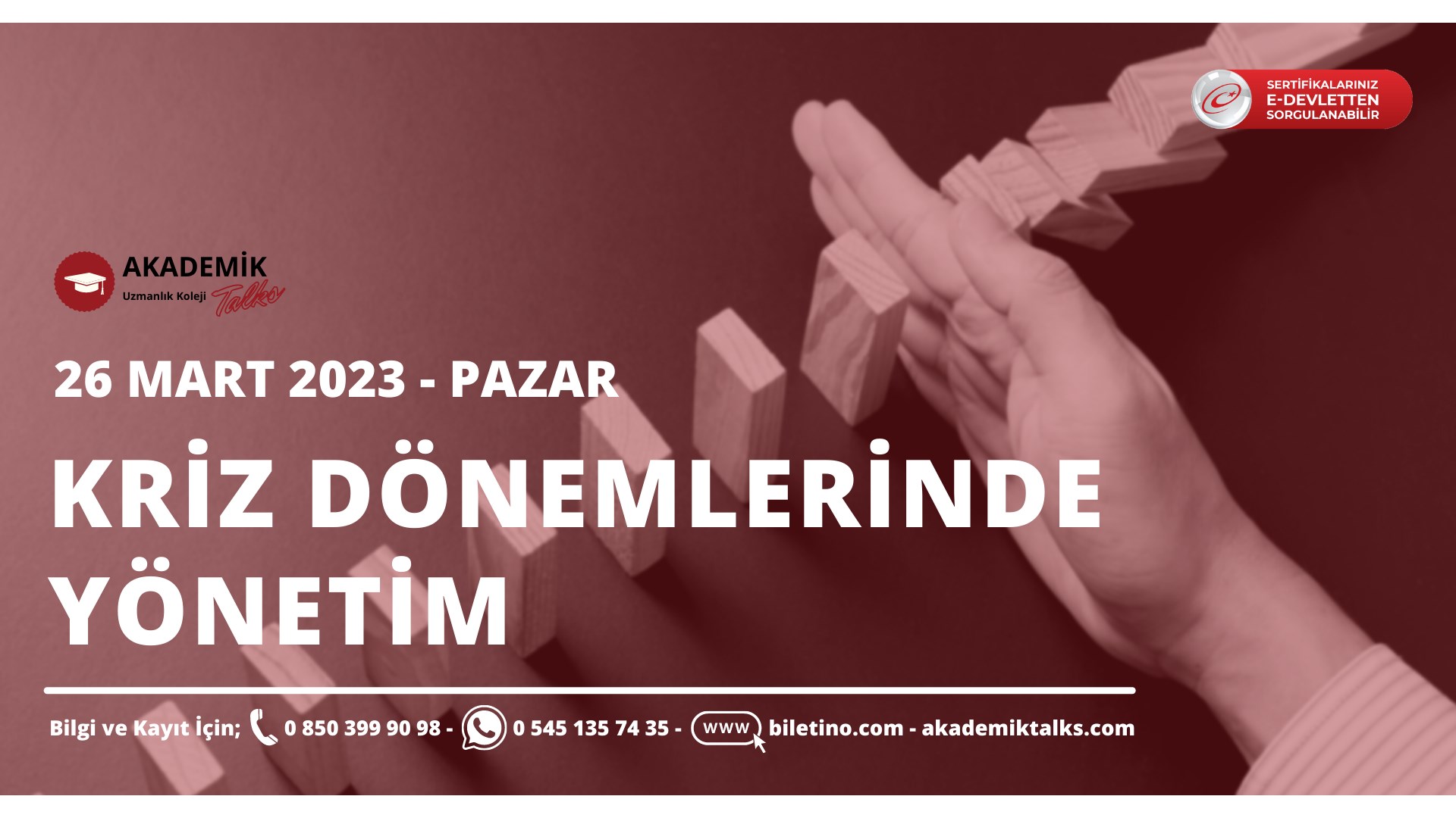 KRİZ Dönemlerinde Yönetim | 26 March 2023 | Akademi Talks - Online | Biletino