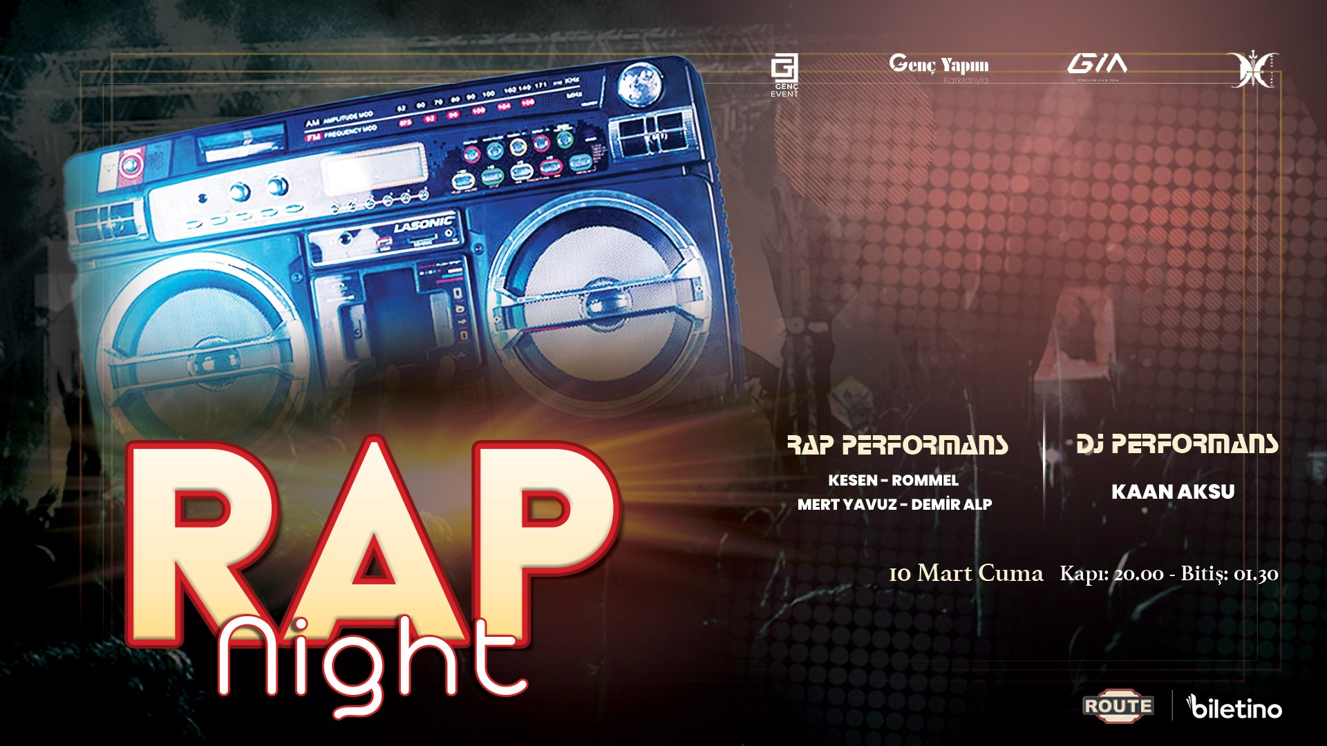 Rap Night | 10 March 2023 | Route | Biletino