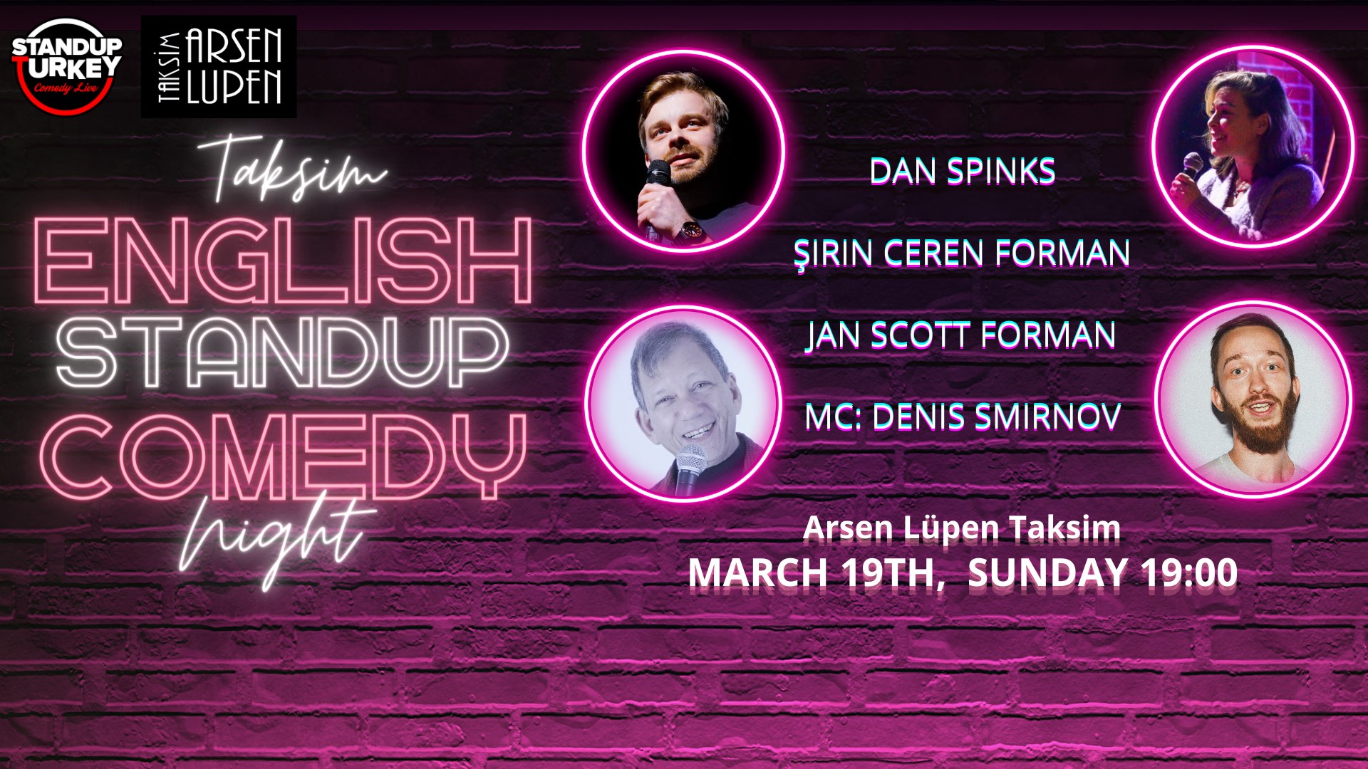 Taksim English Standup Comedy Night | 19 March 2023 | Arsen Lüpen ...