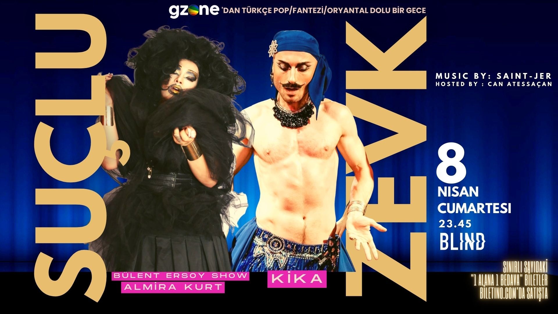 GZone'dan SUÇLU ZEVK Gecesi | 08 Nisan 2023 | Blind İstanbul | Biletino