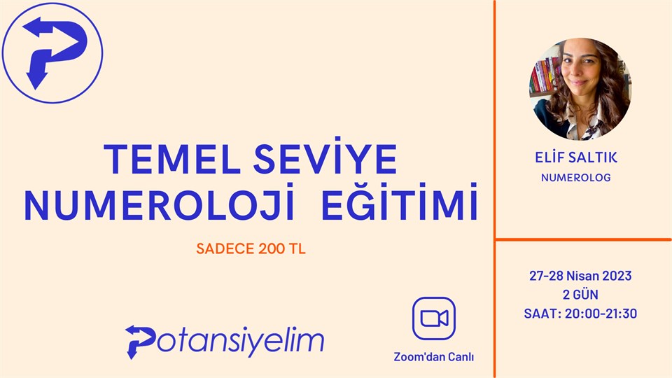 Temel Seviye Numeroloji Eğitimi | 27 Nisan 2023 | Zoom | Biletino