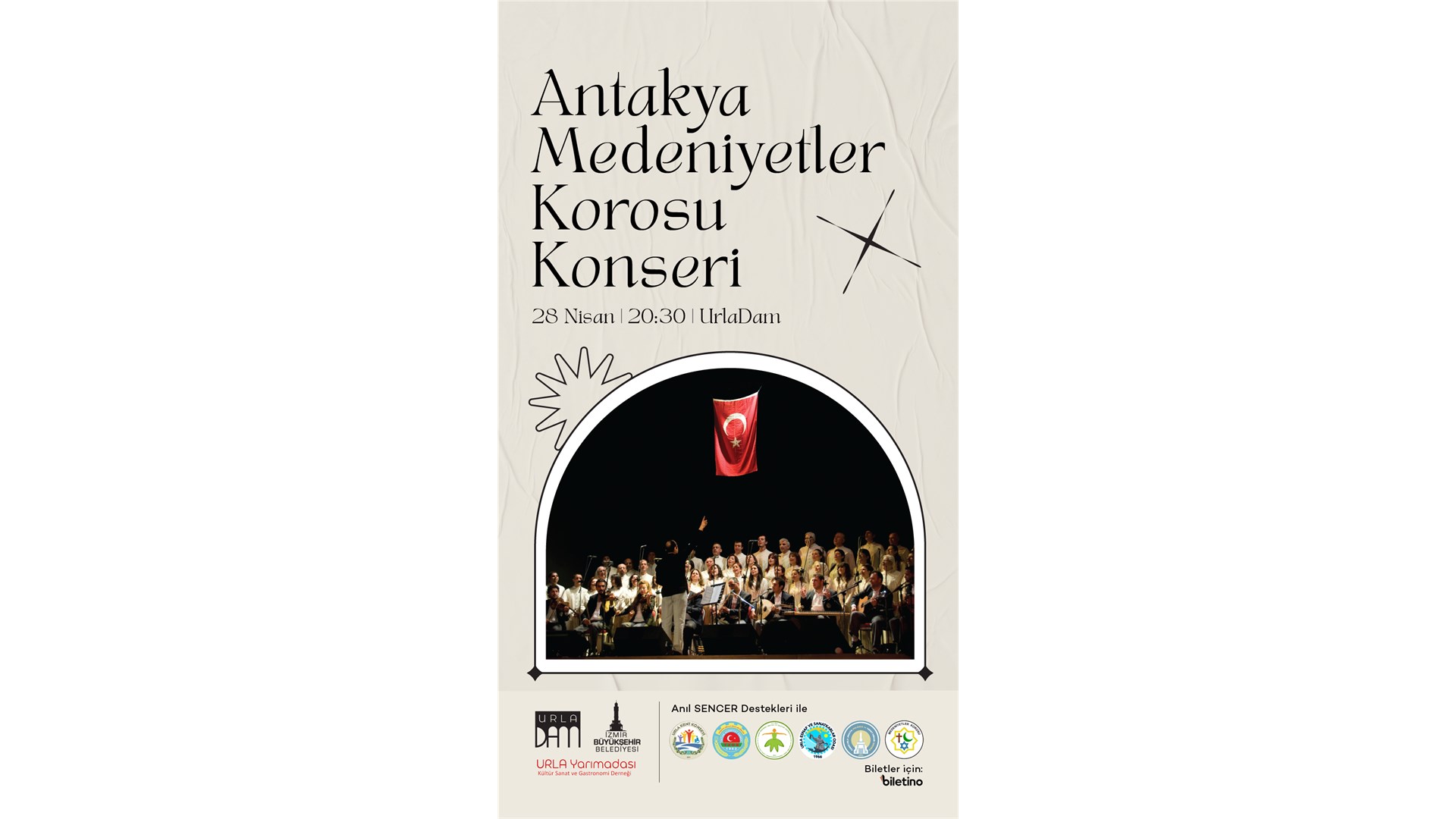 ANTAKYA MEDENİYETLER KOROSU KONSERİ | 28 April 2023 | URLADAM | Biletino