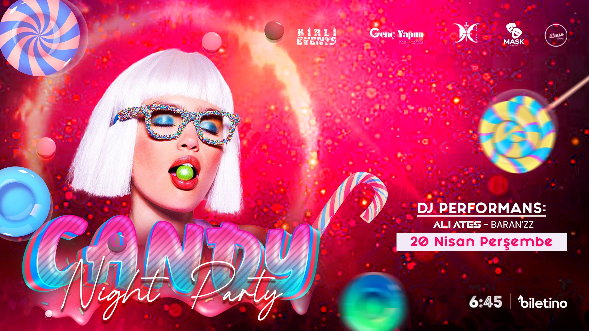 Candy Night Party | 20 April 2023 | 6:45 Kaybedenler Kulübü | Biletino