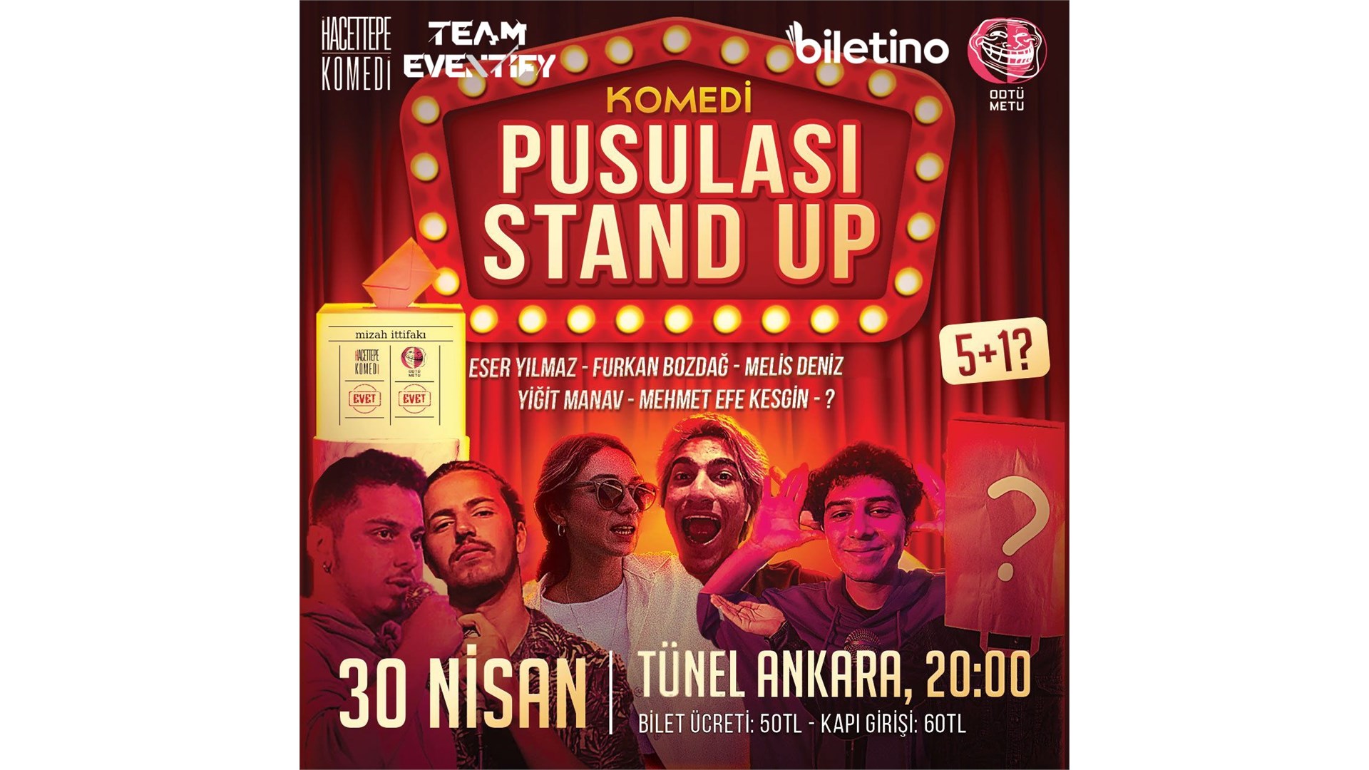 5+1 Stand Up Masası | 30 April 2023 | Tünel Ankara | Biletino
