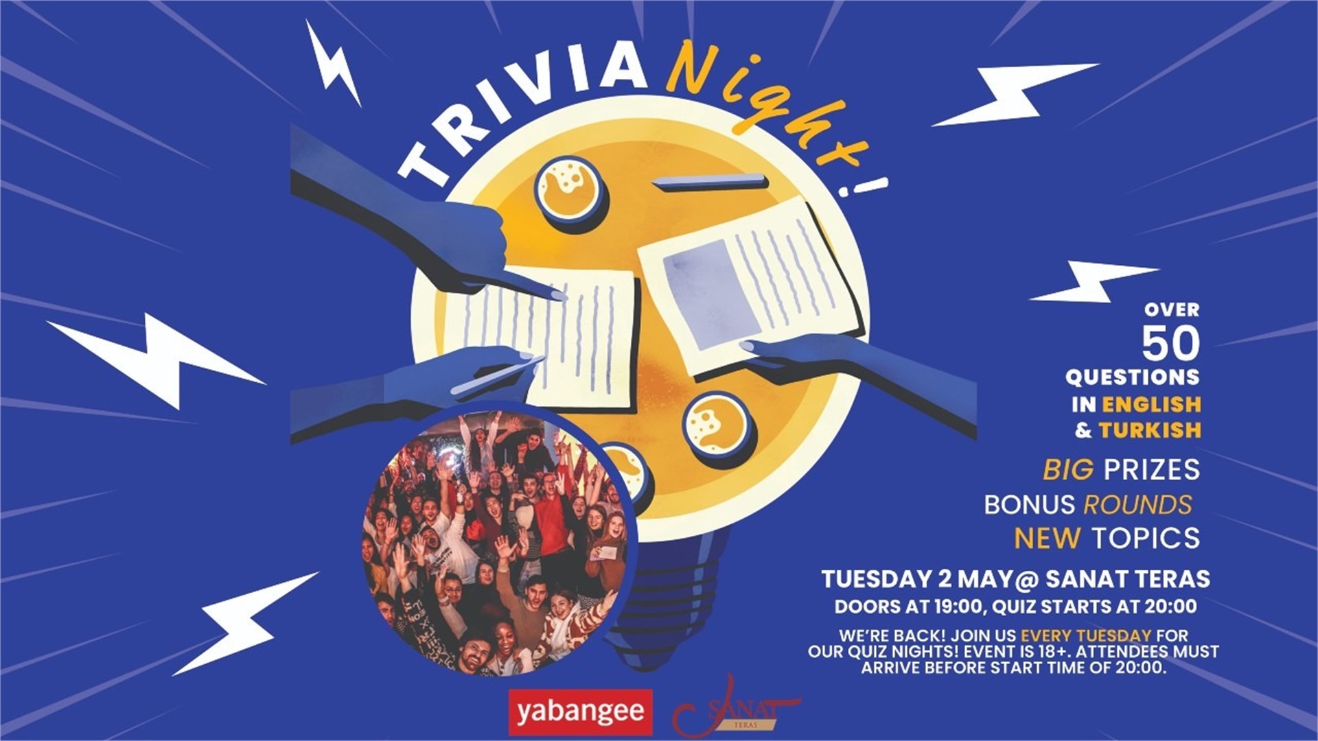 Trivia Night #77: A Quiz for Everyone | 02 May 2023 | Sanat Teras ...