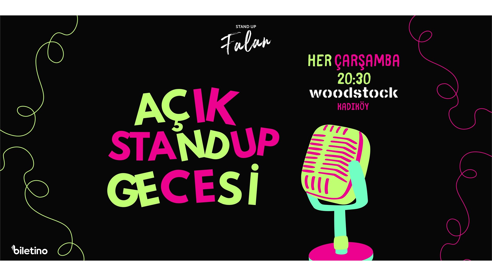 AÇIK STAND UP GECESİ FALAN | 17 Mayıs 2023 | Woodstock | Biletino