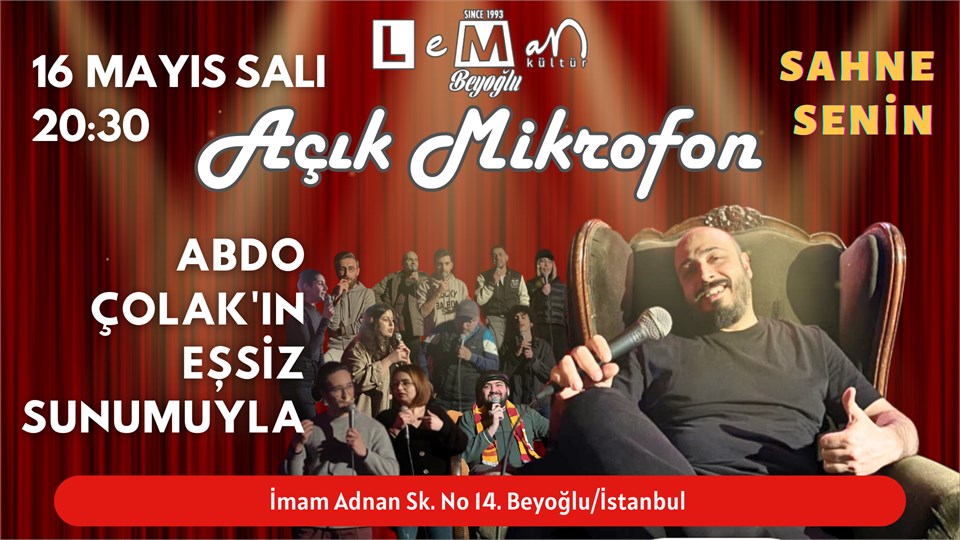 Leman Kültür Taksim Açık Mikrofon | 16 Mayıs 2023 | Leman Kültür ...