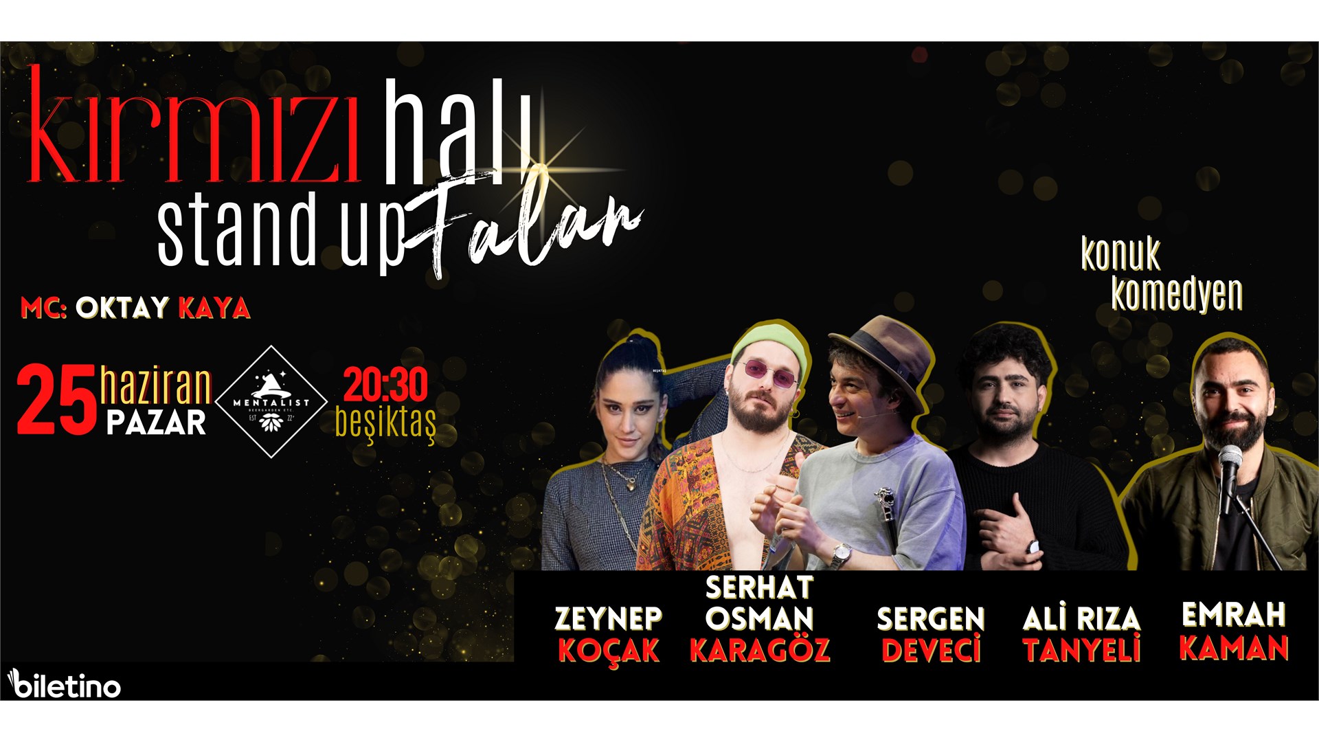 KIRMIZI HALI STAND UP GECESİ | 25 Haziran 2023 | Mentalist | Biletino