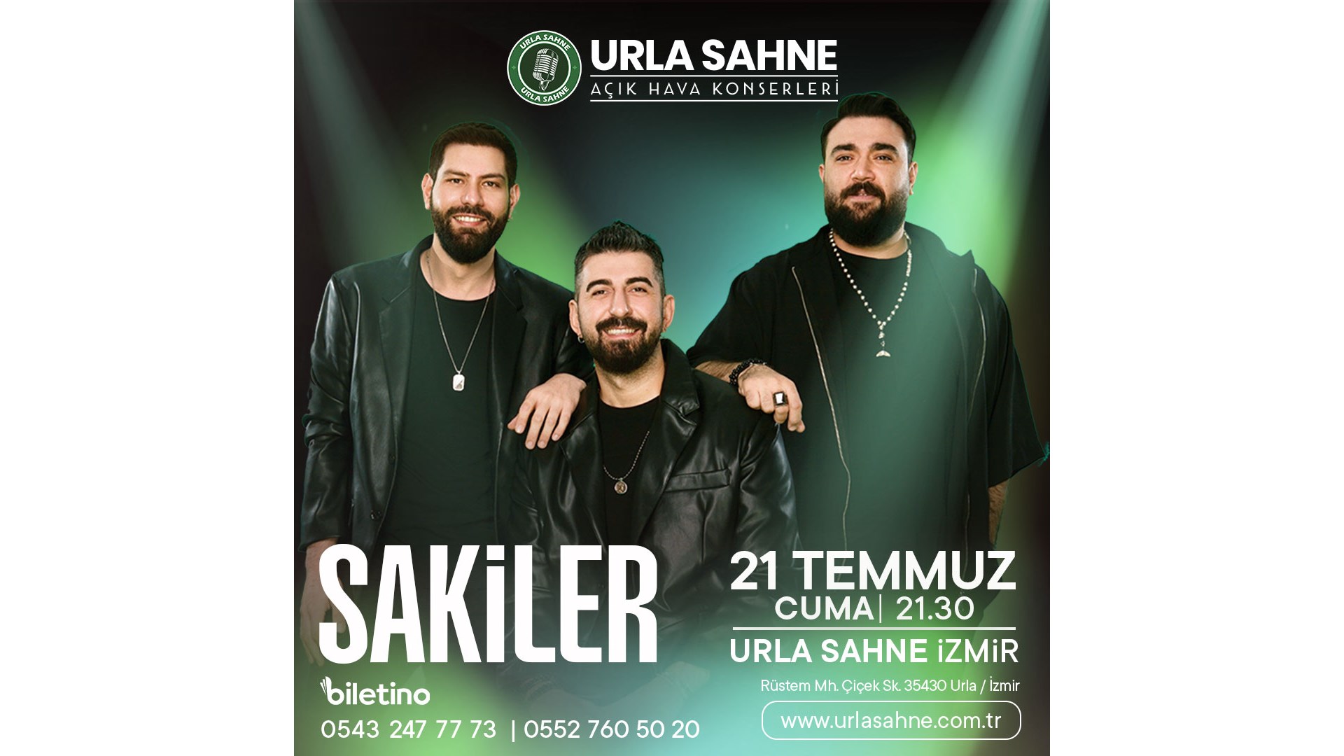 Sakiler Konseri | Urla Sahne | 21 Temmuz 2023 | Urla Sahne | Biletino