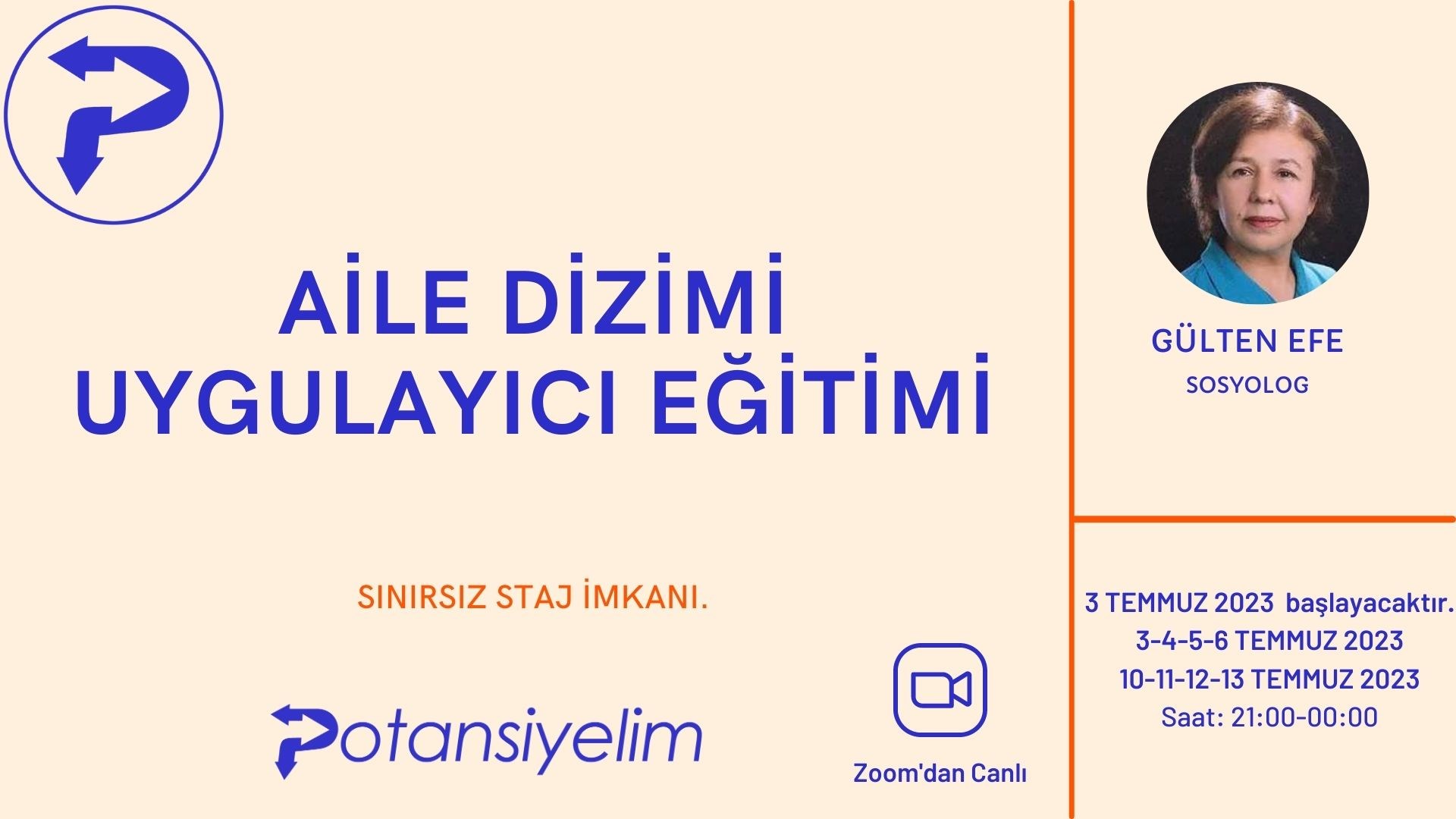 Aile Dizimi Uygulayıcı Eğitimi | 03 July 2023 | Zoom | Biletino