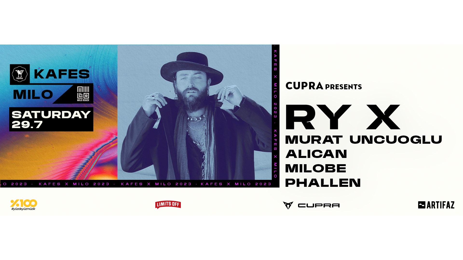 CUPRA PRESENTS : RY X | 29 Temmuz 2023 | Kafes x Milo | Biletino
