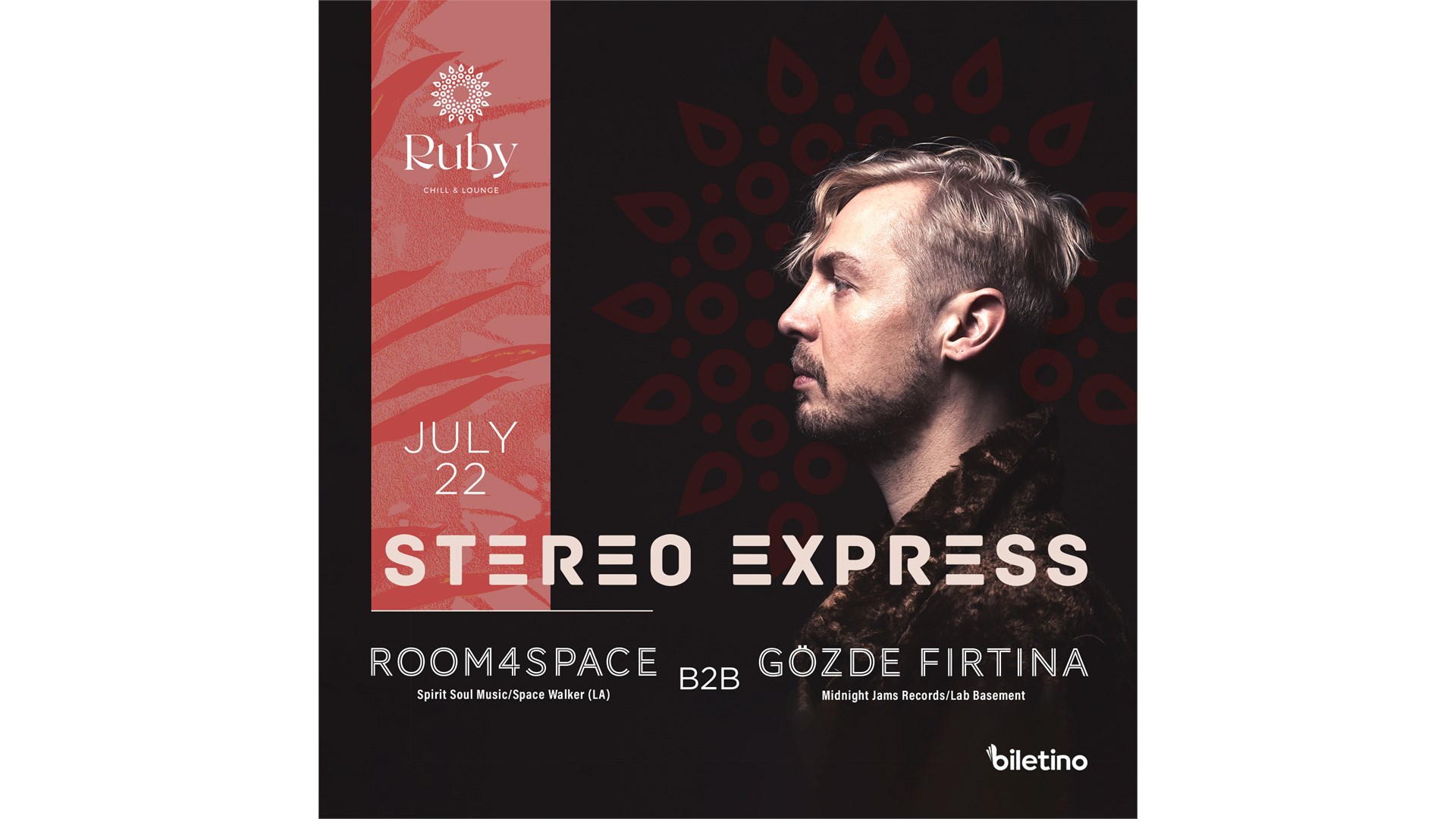 Stereo Express | room4space | Gözde Fırtına | 22 Temmuz 2023 | Ruby Chill & Lounge | Biletino