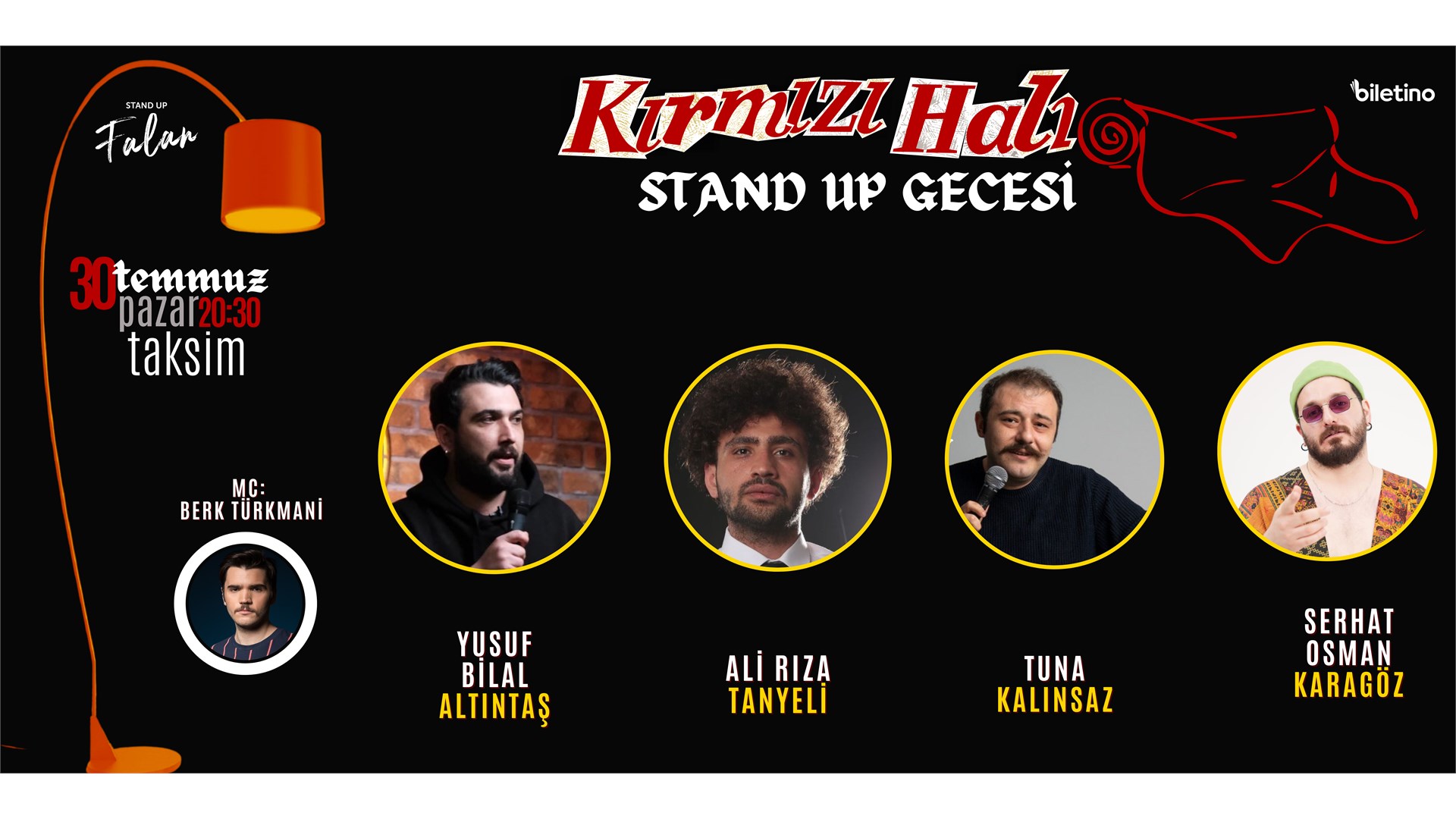KIRMIZI HALI STAND UP GECESİ | 30 July 2023 | Celtic Irish Pub | Biletino