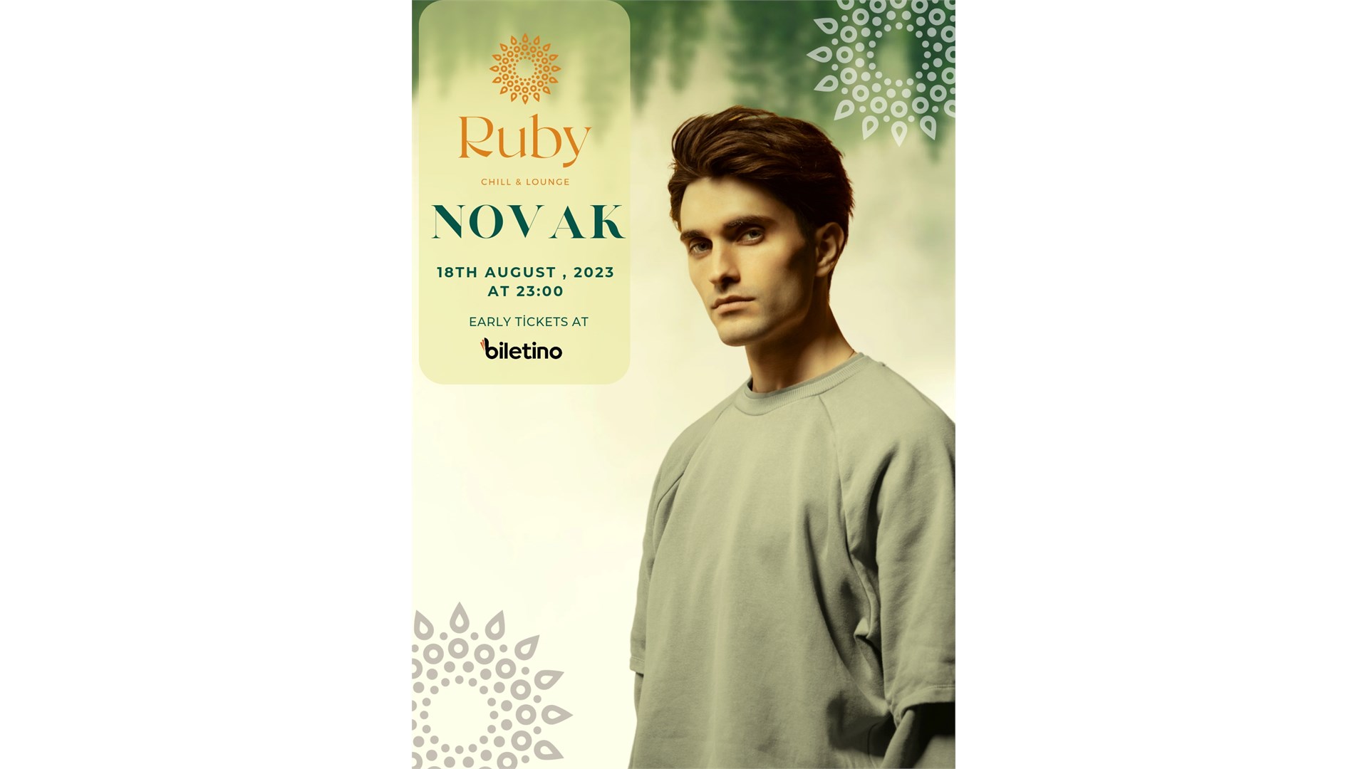 D-Novak | 18 August 2023 | Ruby Chill & Lounge | Biletino