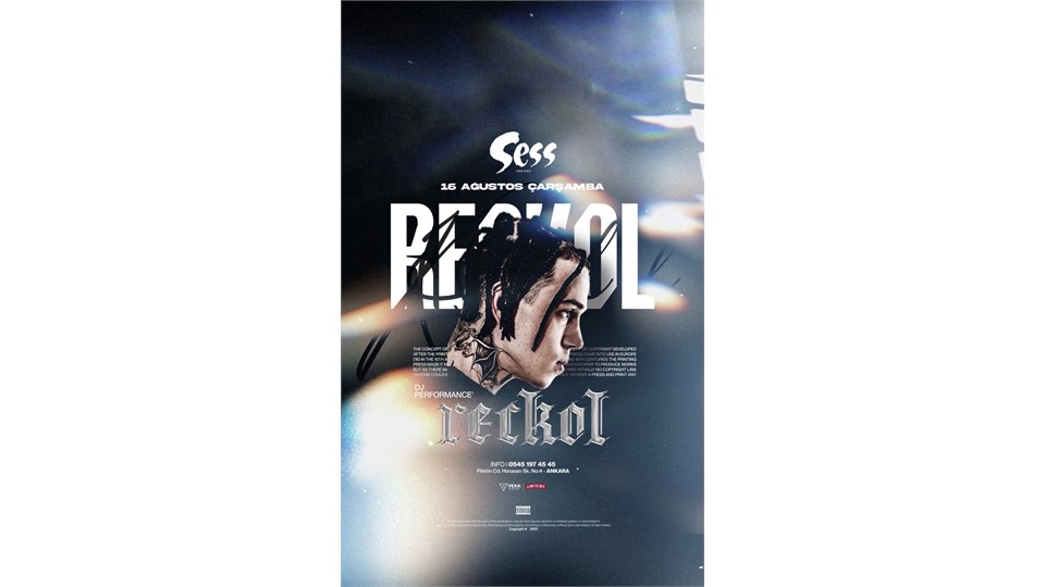 Reckol Sess Ankara Konseri | 16 Ağustos 2023 | Sess Ankara | Biletino