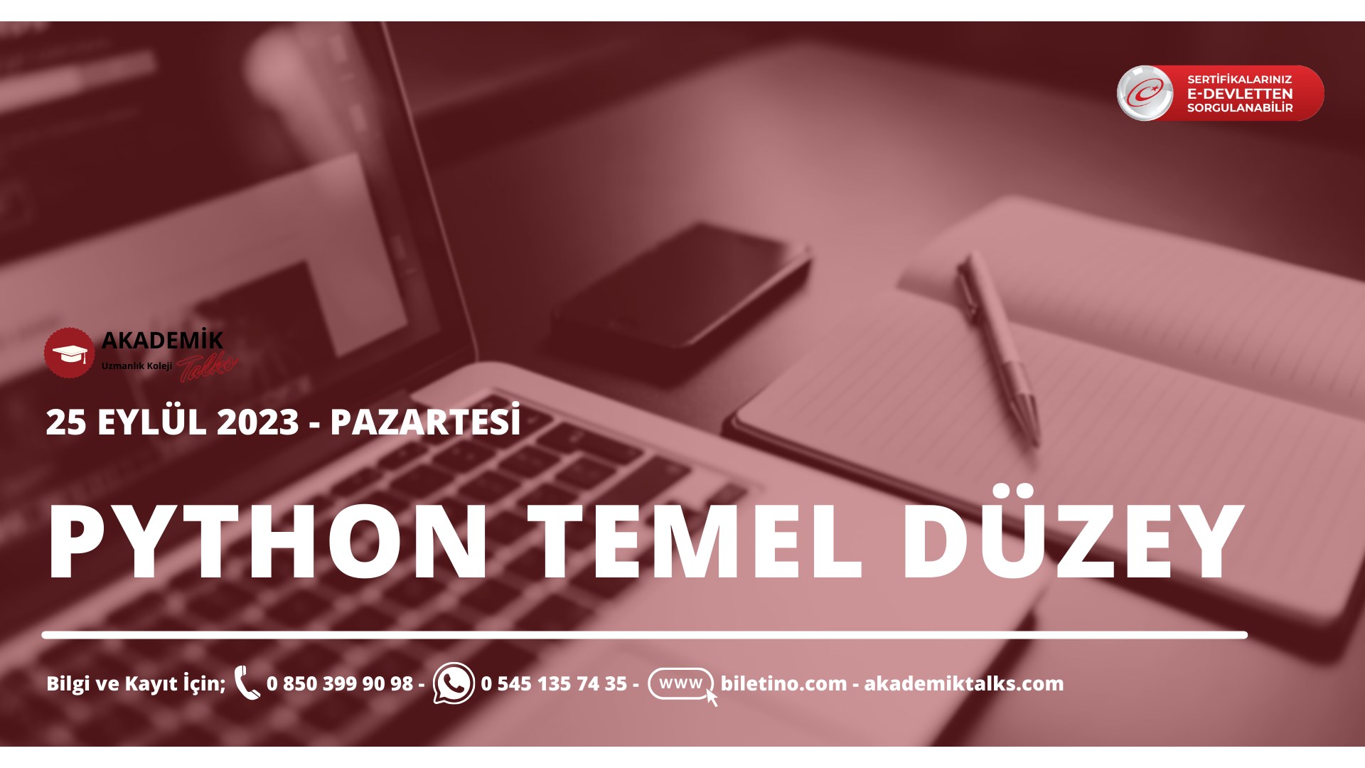 PYTHON Temel Düzey Eğitimi | 25 September 2023 | Akademi Talks - Online ...