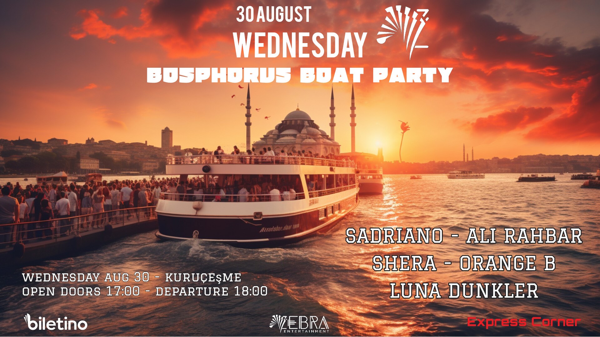Zebra Entertainment Boat Party | 30 August 2023 | semiramis1 | Biletino