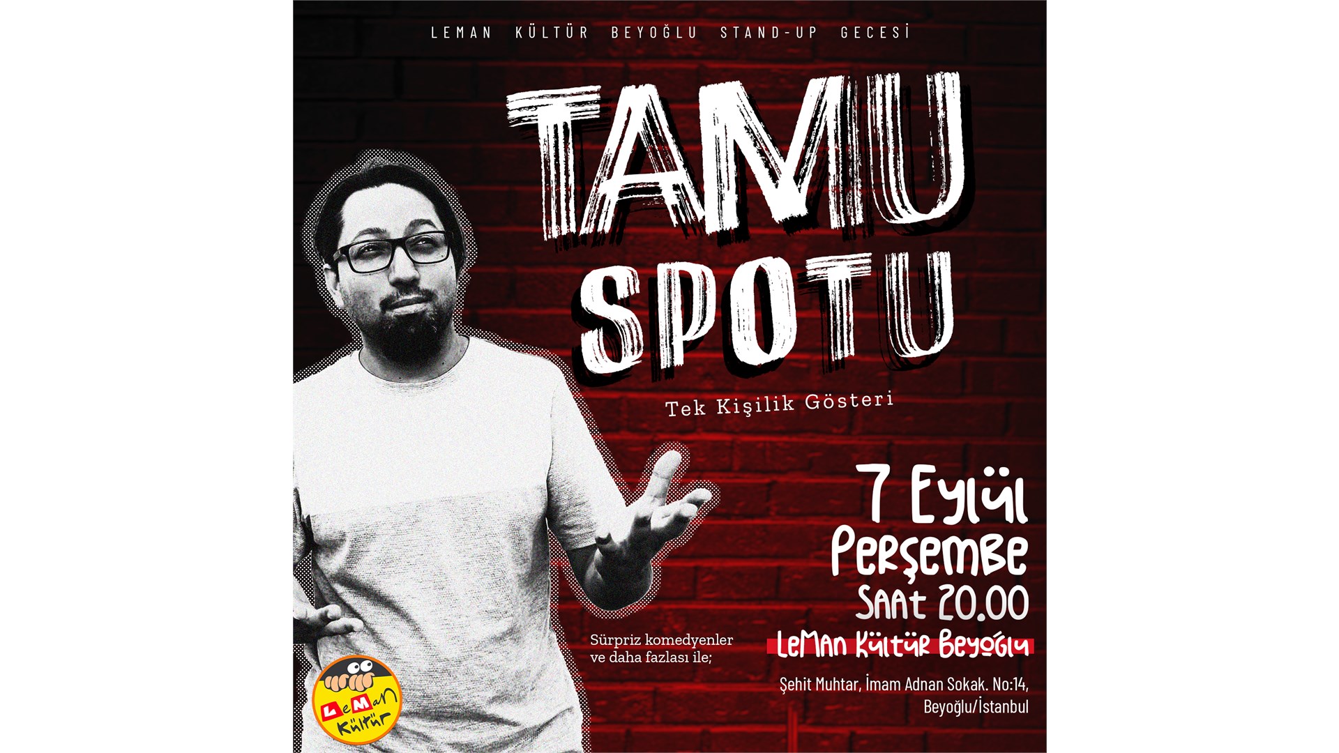 Tamu Spotu - Ahmet B. Tamu ile Stand Up Komedi - Leman Kültür | 07 ...