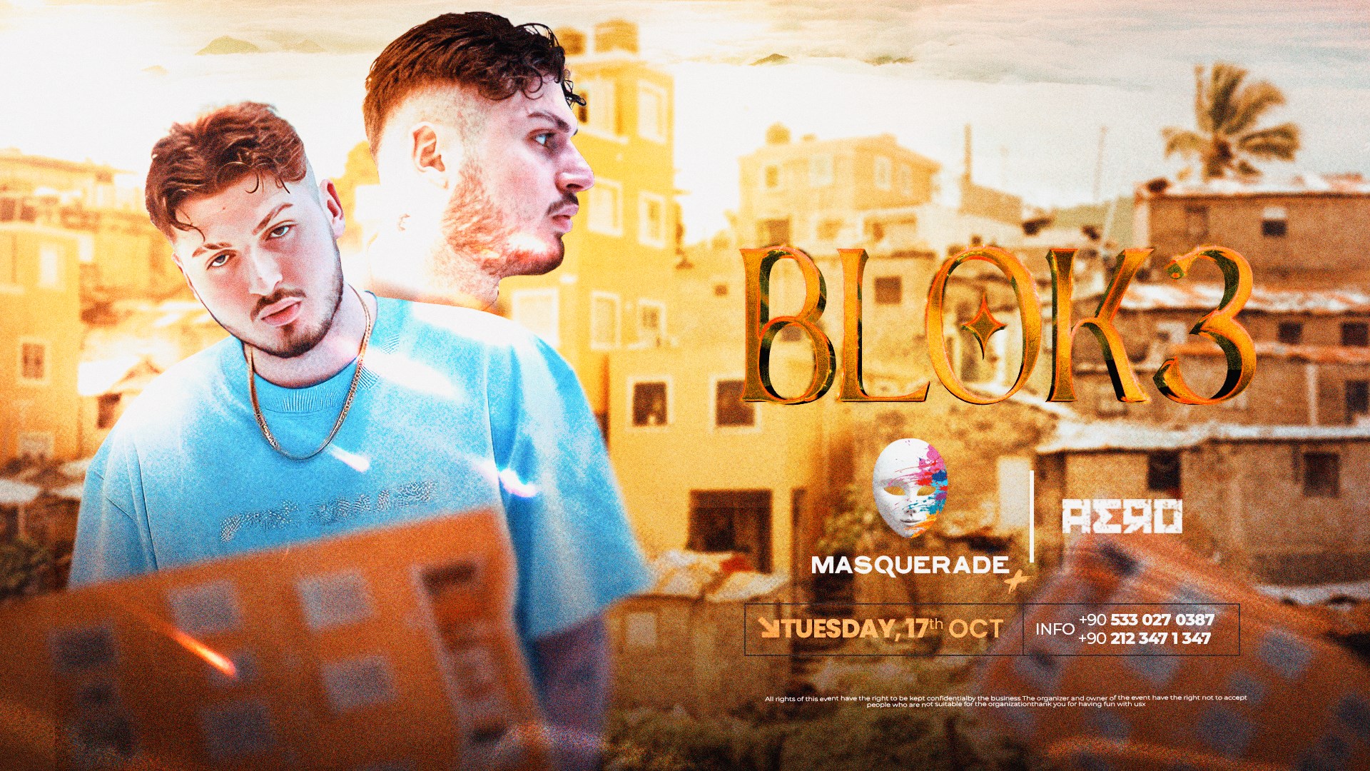 Blok3 İstanbul Konseri | 17 Ekim 2023 | Masquerade Club | Biletino