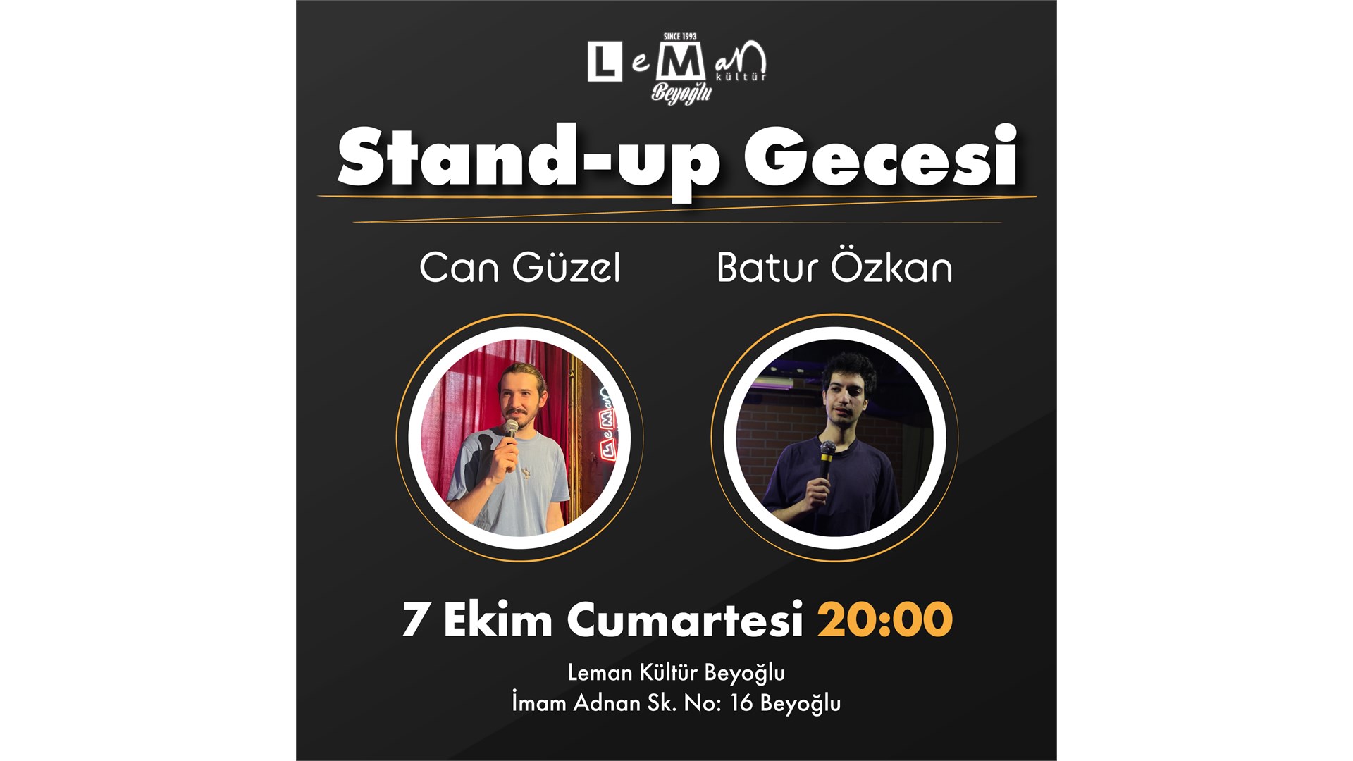 Leman 2'li Stand up - Can Güzel & Batur Özkan | 07 October 2023 | Leman ...