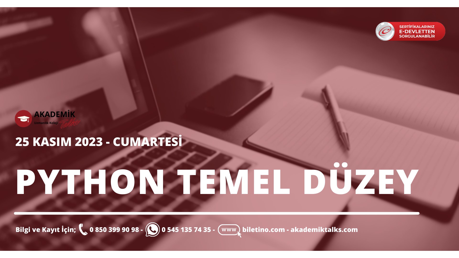 PYTHON Temel Düzey Eğitimi | 25 November 2023 | Akademi Talks - Online ...