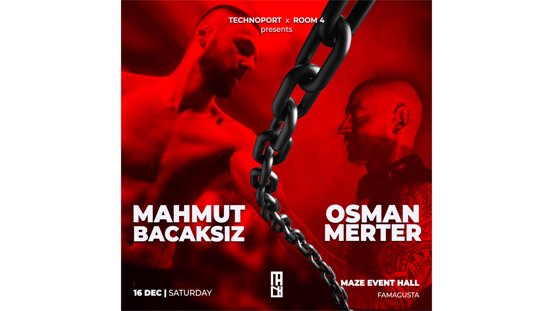 Technoport & Room 4 presents MAHMUT BACAKSIZ | 16 Aralık 2023 | MAZE EVENT HALL | Biletino