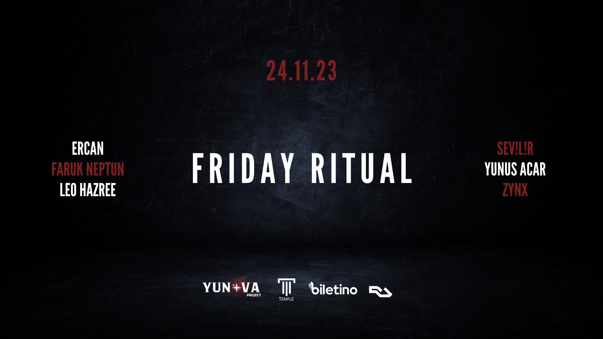 FRIDAY RITUAL | 24 November 2023 | Club Temple | Biletino