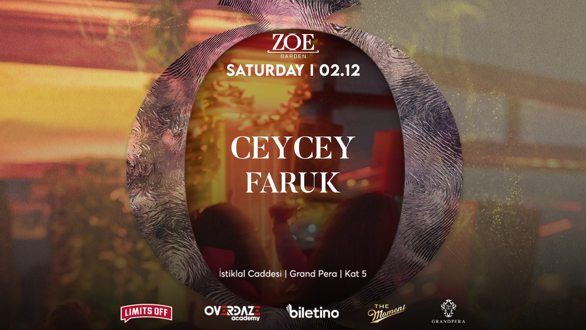 CeyCey - Faruk | Zoe Garden | 02 December 2023 | ZOE GARDEN | Biletino