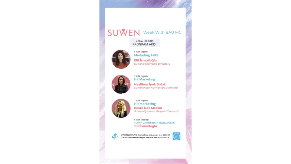 Suwen Week with BAU Marketing Club | 06 December 2023 | Bahçeşehir ...