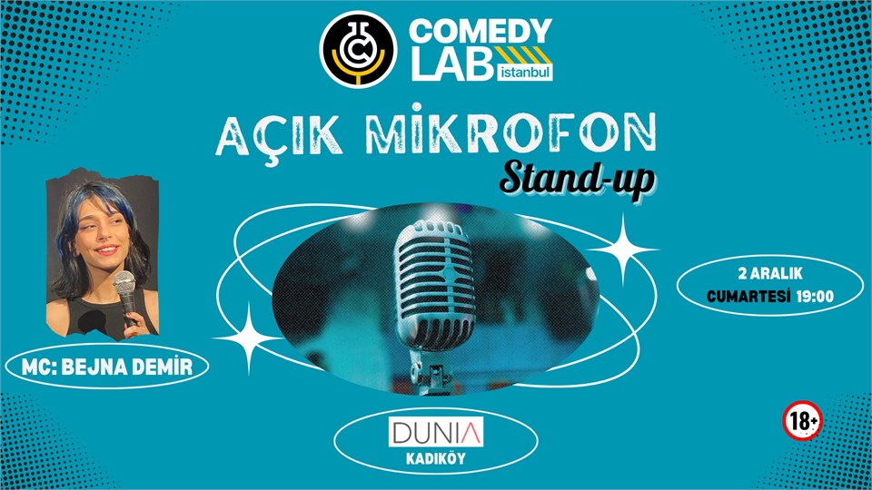 Açık Mikrofon Stand-up - Comedy Lab Istanbul | 02 December 2023 | Dunia ...