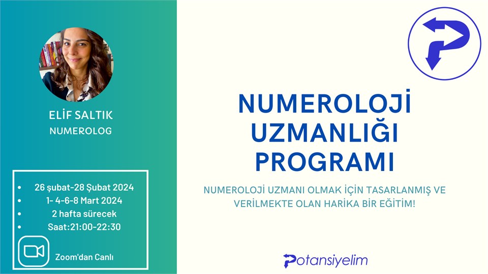 Numeroloji Uzmanlığı Programı | 26 Şubat 2024 | Zoom | Biletino
