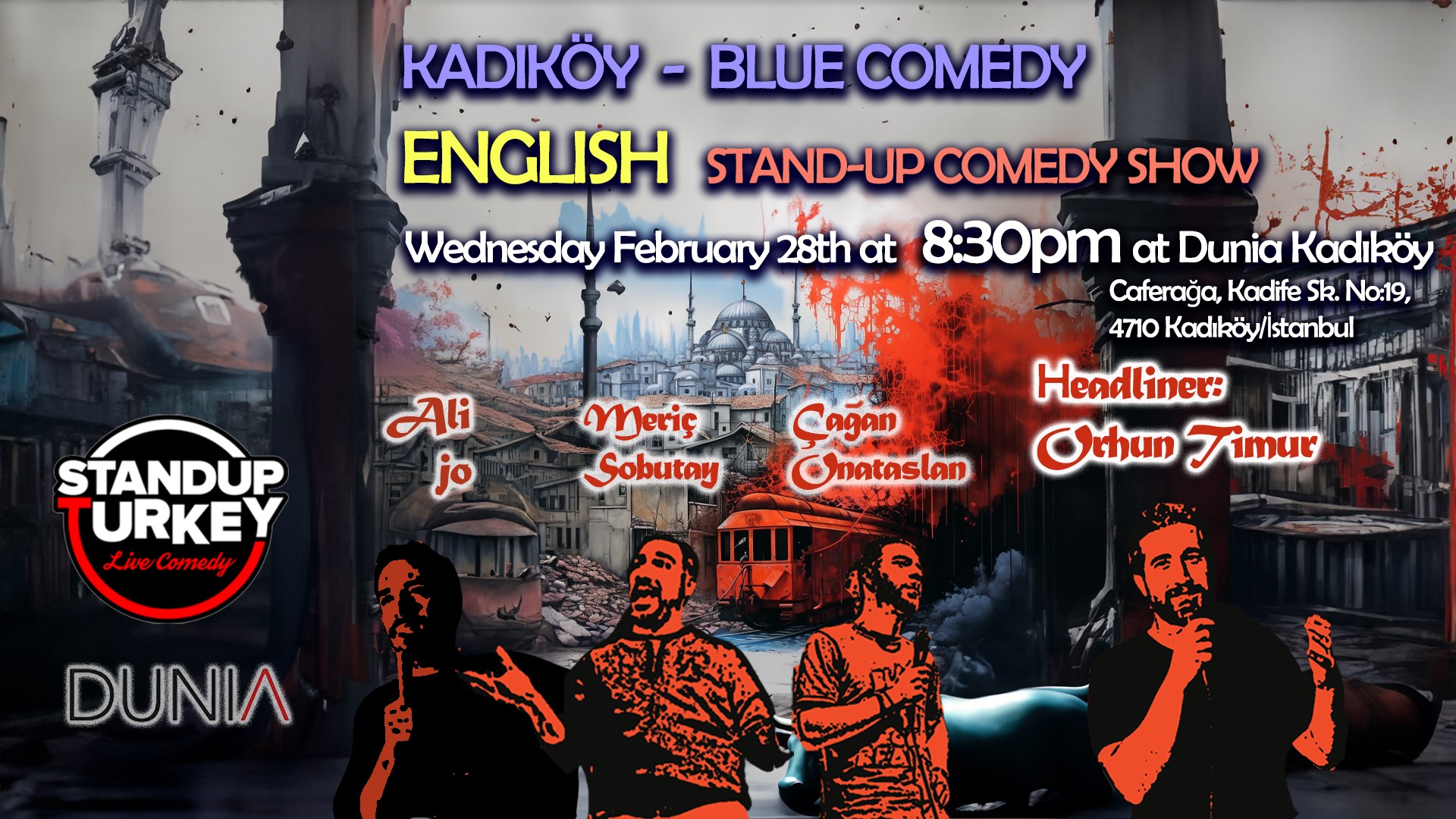 Blue Comedy - Kadıköy English Stand-up Show | 28 February 2024 | Dunia ...