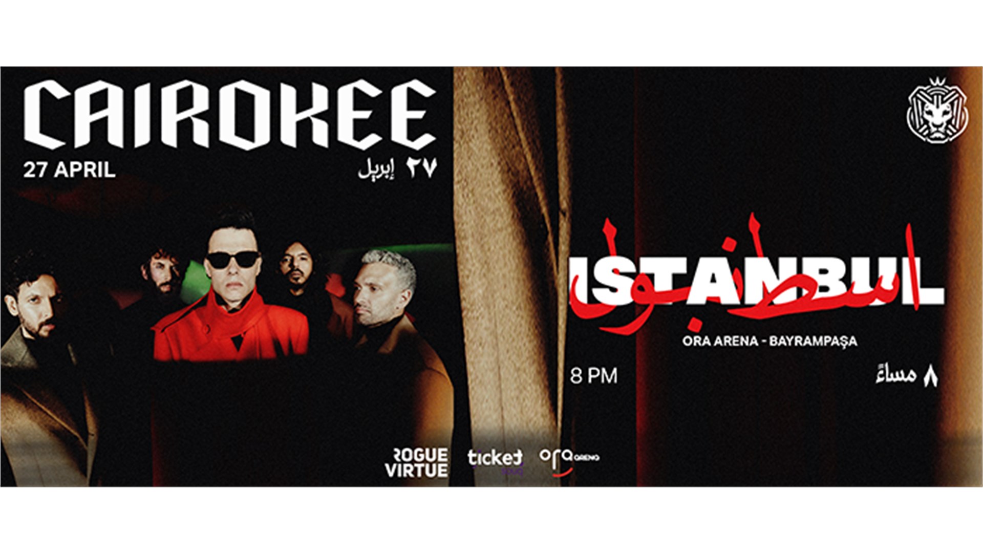 Cairokee Live in Istanbul | 27 April 2024 | Ora Arena | Biletino