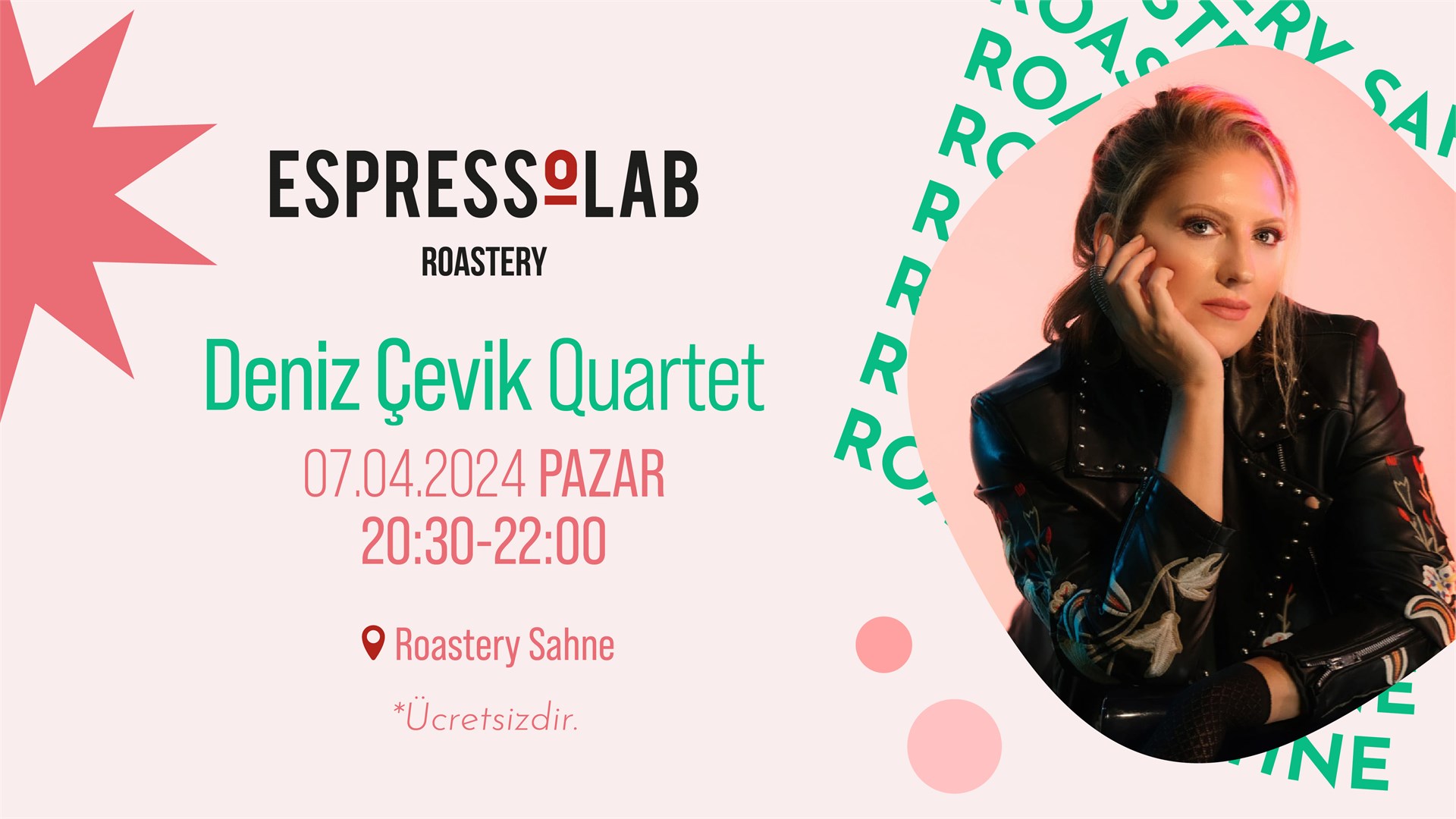 Deniz Çevik Quartet - Roastery Sahne Konseri | 07 April 2024 ...