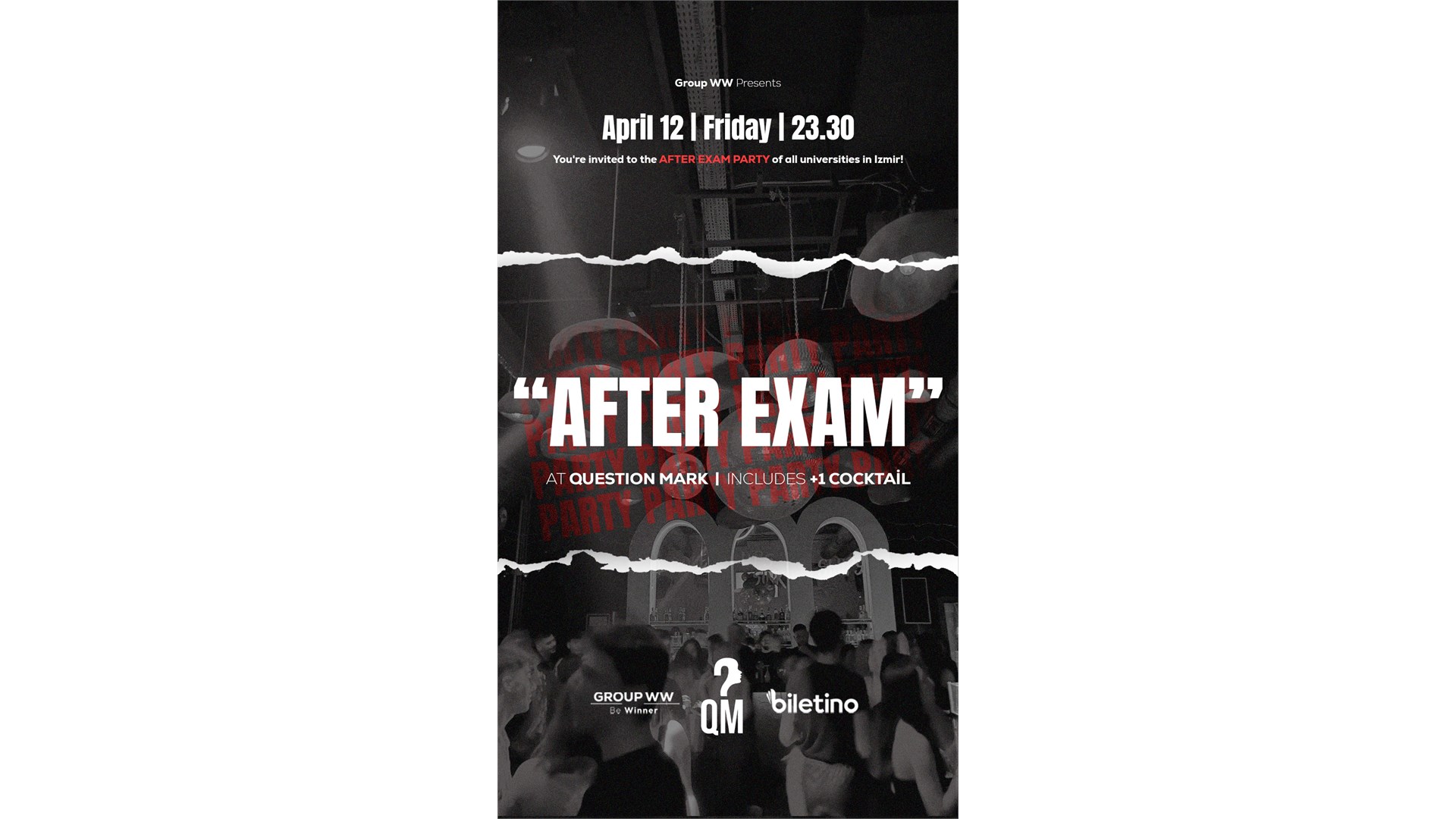 After Exam Party Vol.2 at QM | 12 Nisan 2024 | Qm İzmir | Biletino