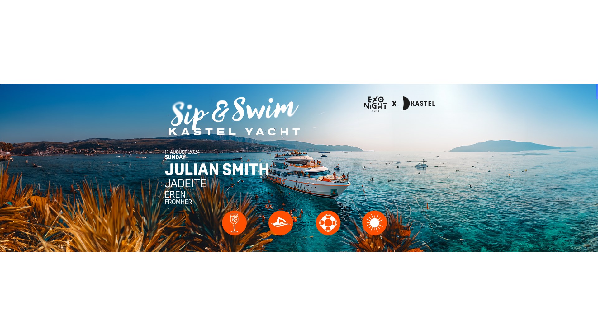 Aperitif Time Presenta: Sip & Swim w/ Julian Smith at KASTEL YACHT | 11 ...