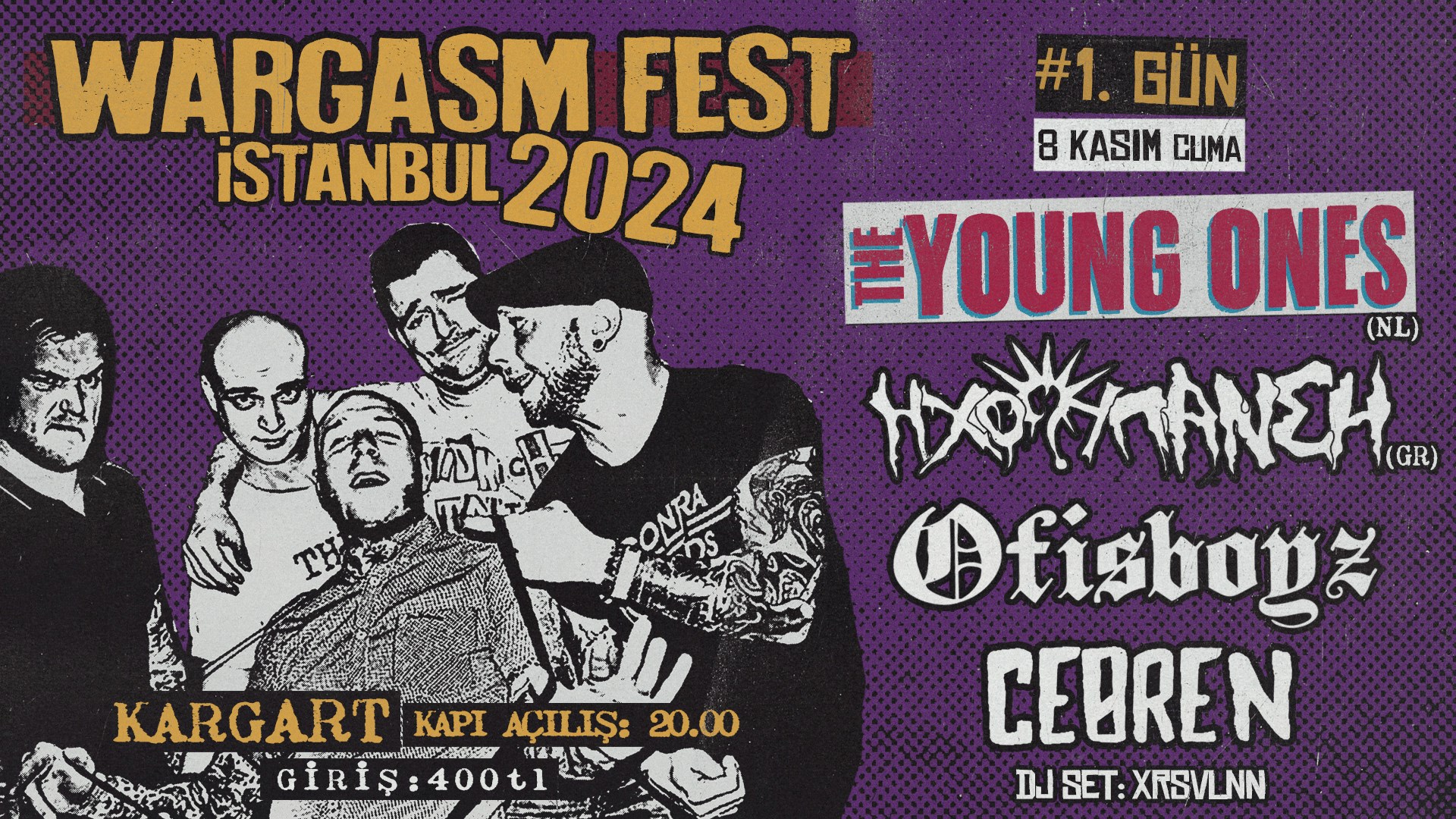 Wargasm Fest 2024 # 1. Gün | 08 November 2024 | Karga bar | Biletino